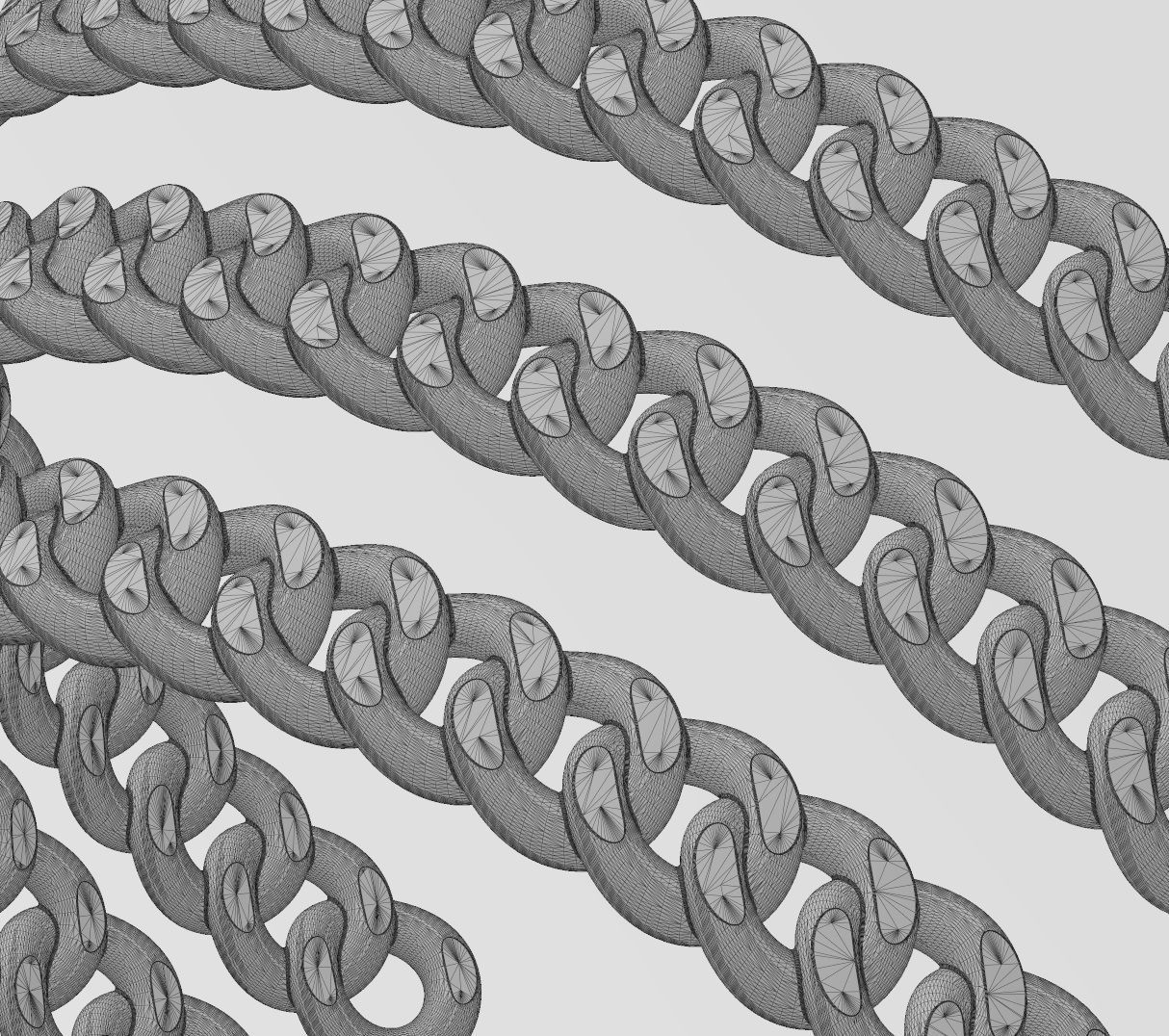 Solid 7mm wide Cuban chain link cuff bracelet 3D model 3D printable ...