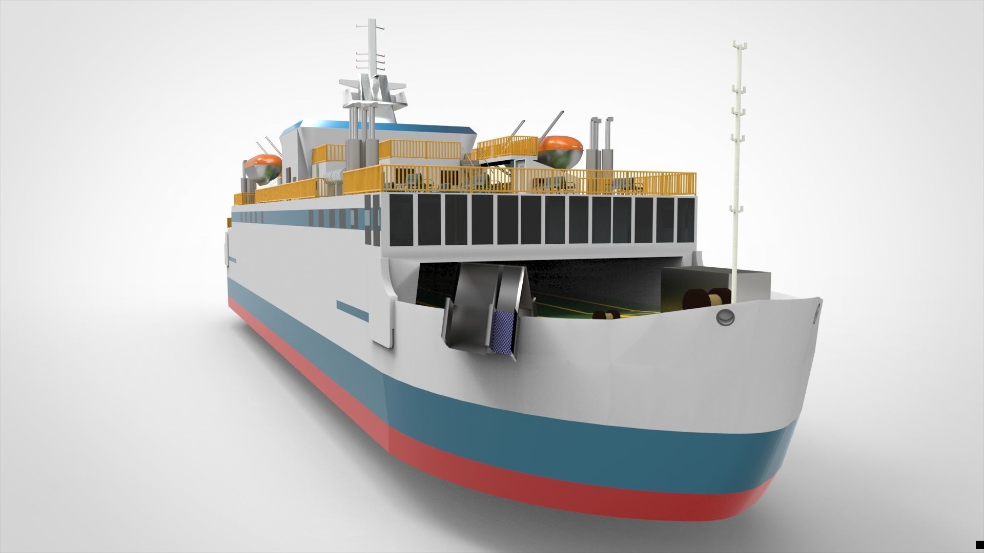 Ferry RoRo 3D model | CGTrader