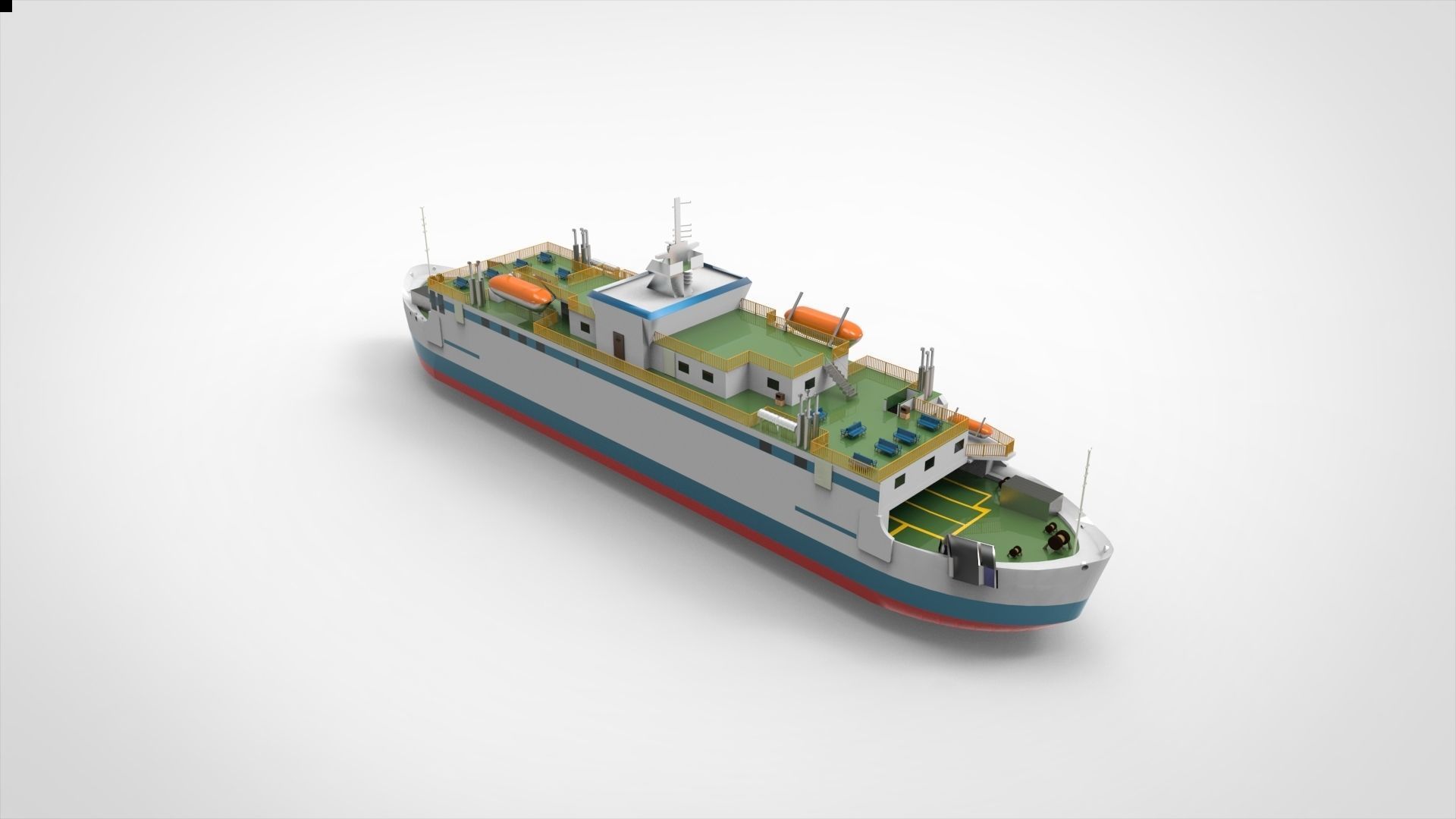 Ferry RoRo 3D model | CGTrader