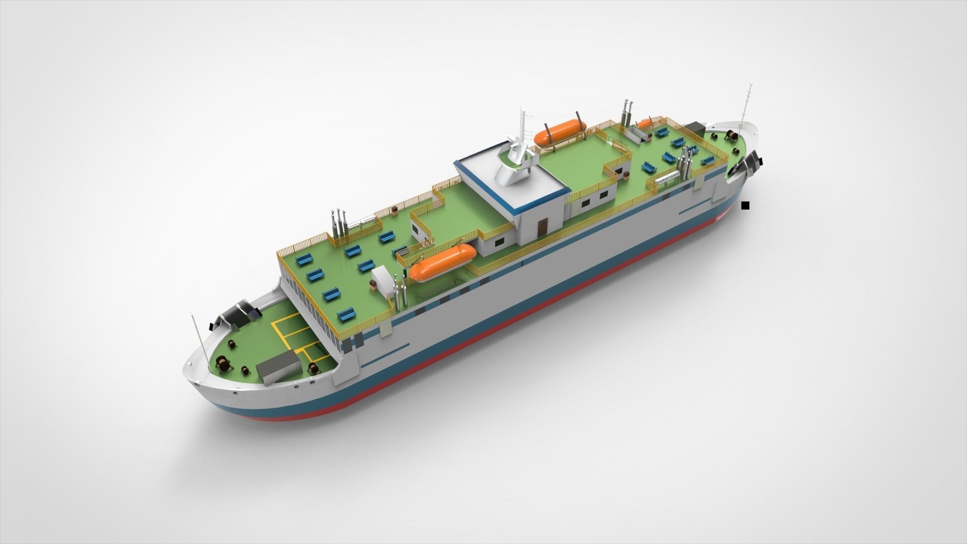 Ferry RoRo 3D model | CGTrader