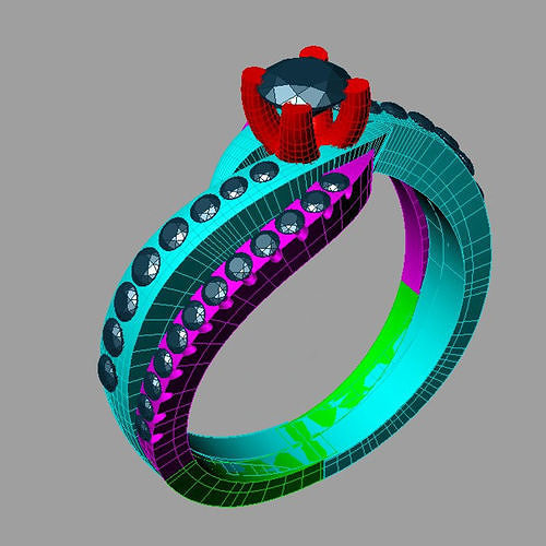 Classic Solitaire Engagement Anello solitario Sl77 two model 3D model ...
