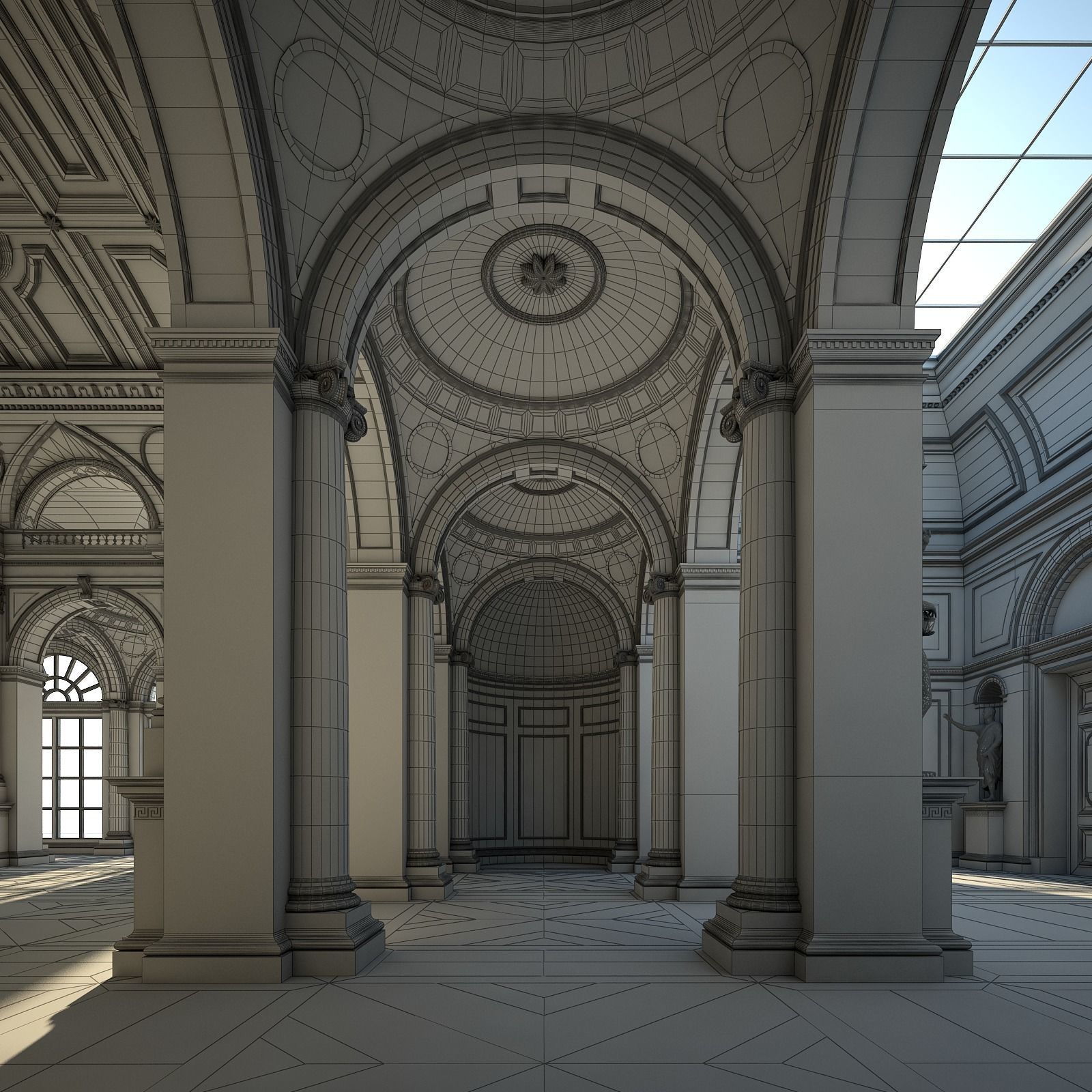 Classical Hall 3D model | CGTrader