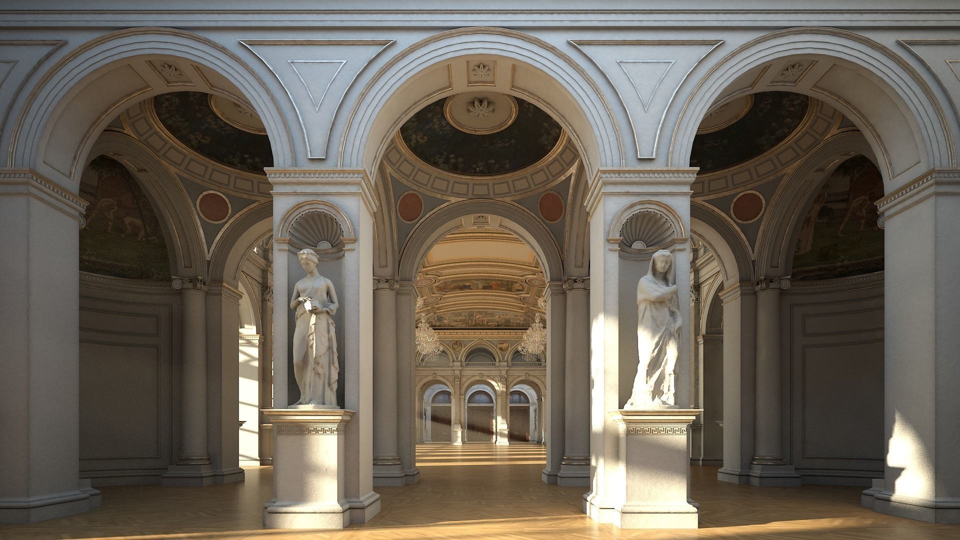 Classical Hall 3D model | CGTrader