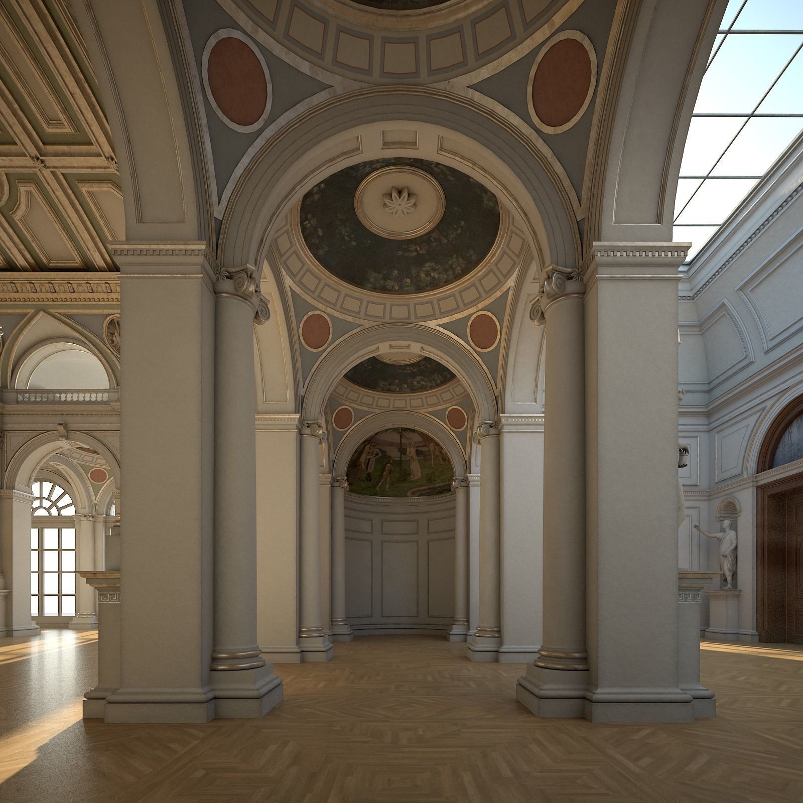 Classical Hall 3D model | CGTrader