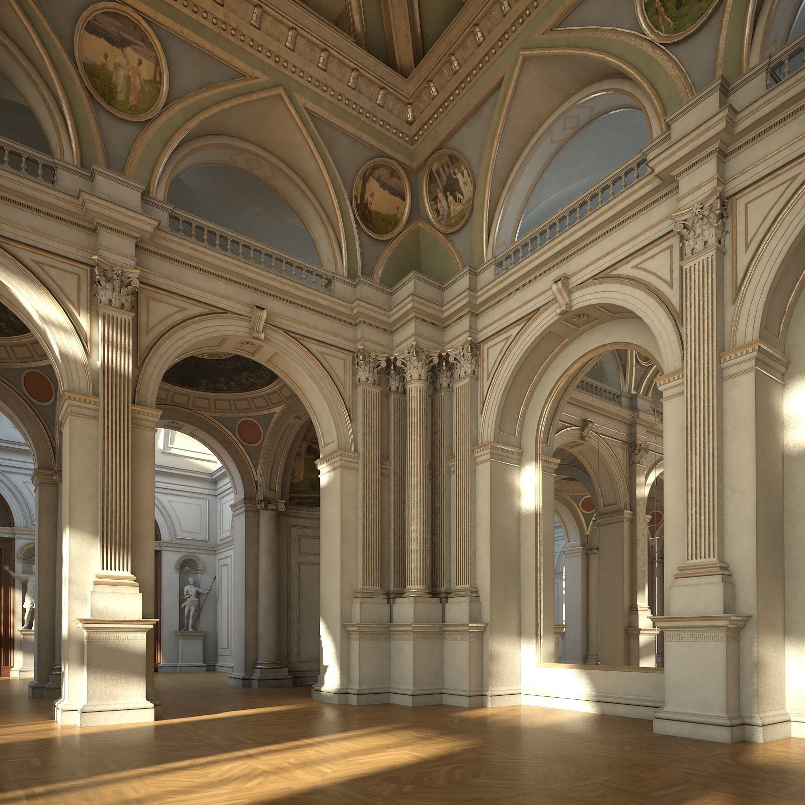 Classical Hall 3D model | CGTrader
