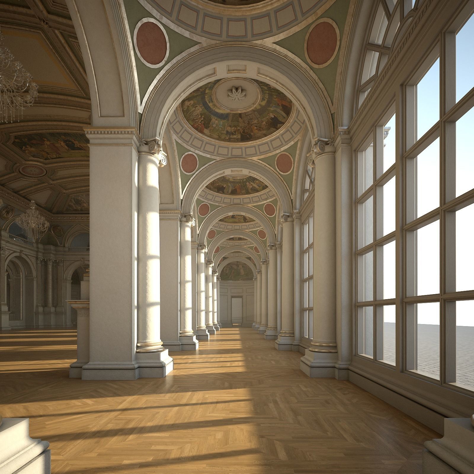 Classical Hall 3D model | CGTrader