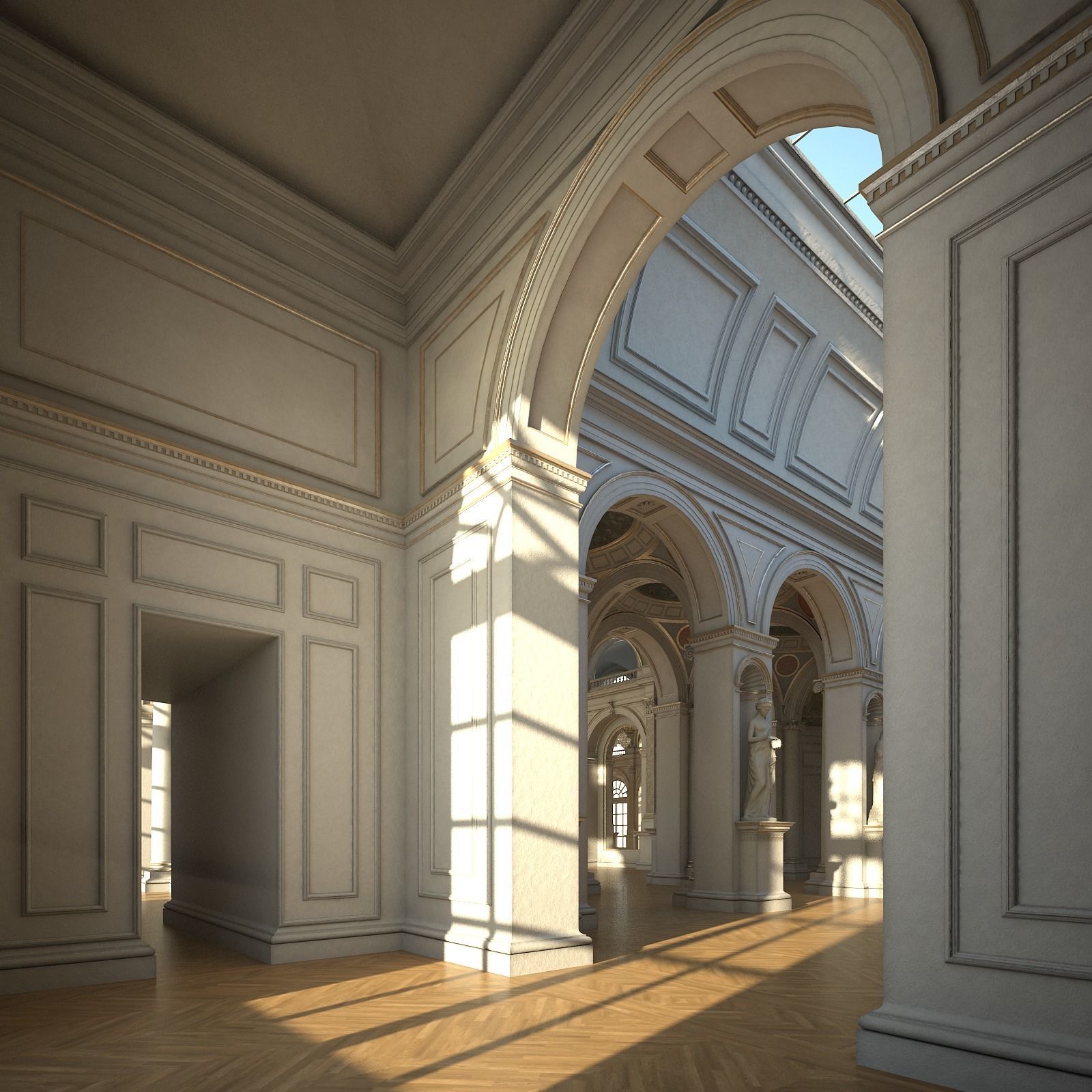 Classical Hall 3D model | CGTrader