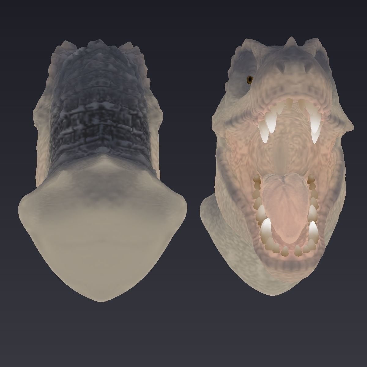 V-rex Head Dinosaur 3D model 3D printable | CGTrader