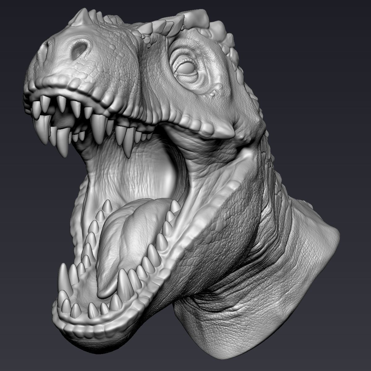 V-rex Head Dinosaur 3D model 3D printable | CGTrader