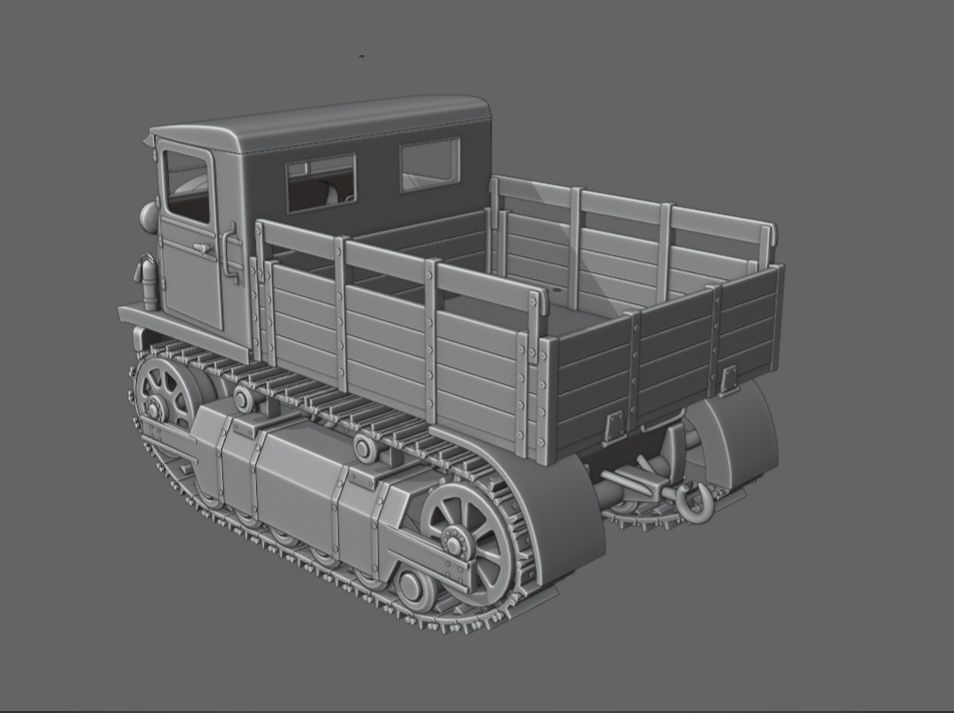 Artillery tractor Stalinets-2 3D model | CGTrader