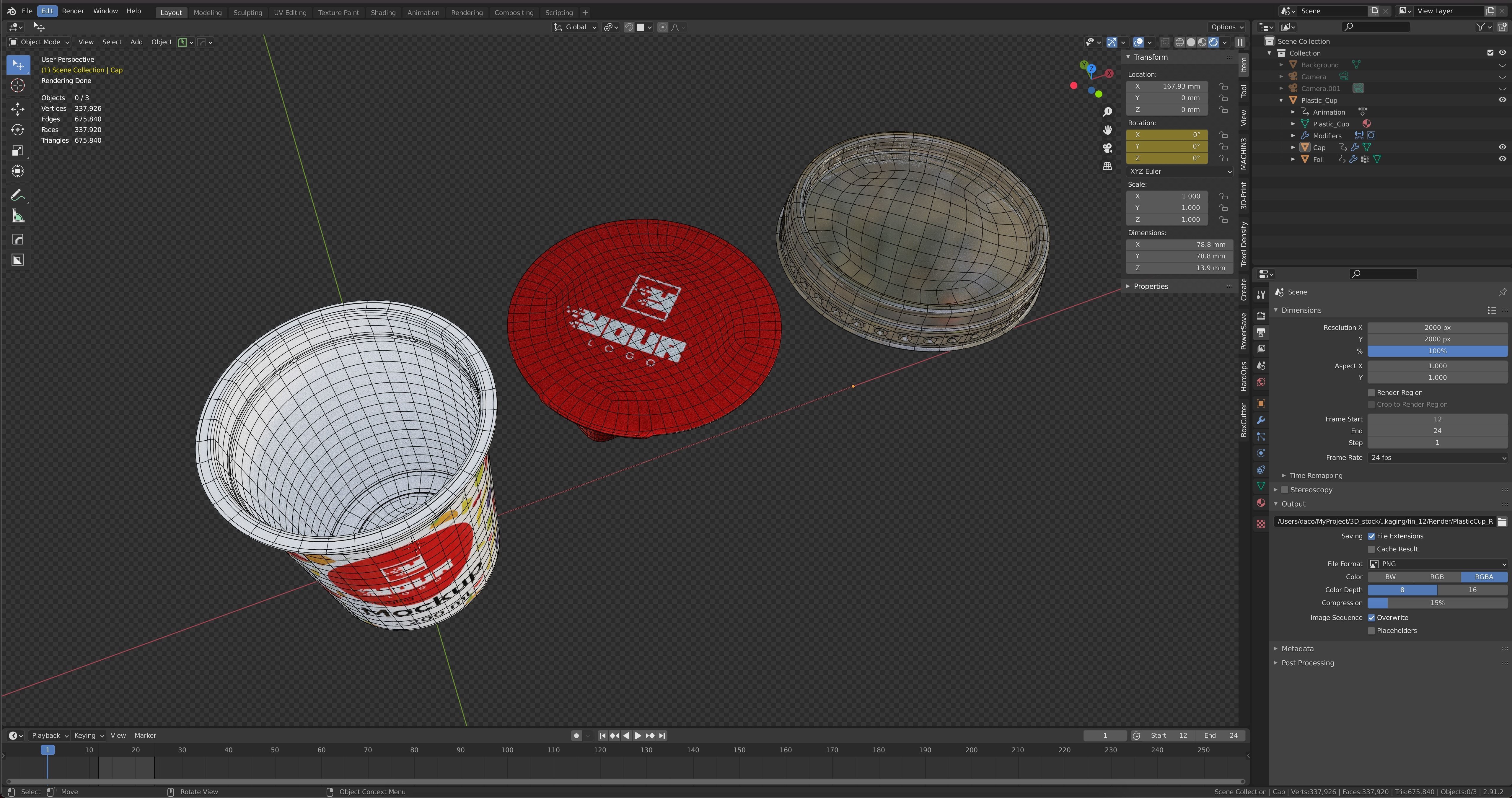 Plastic cup with a cap 3D model | CGTrader