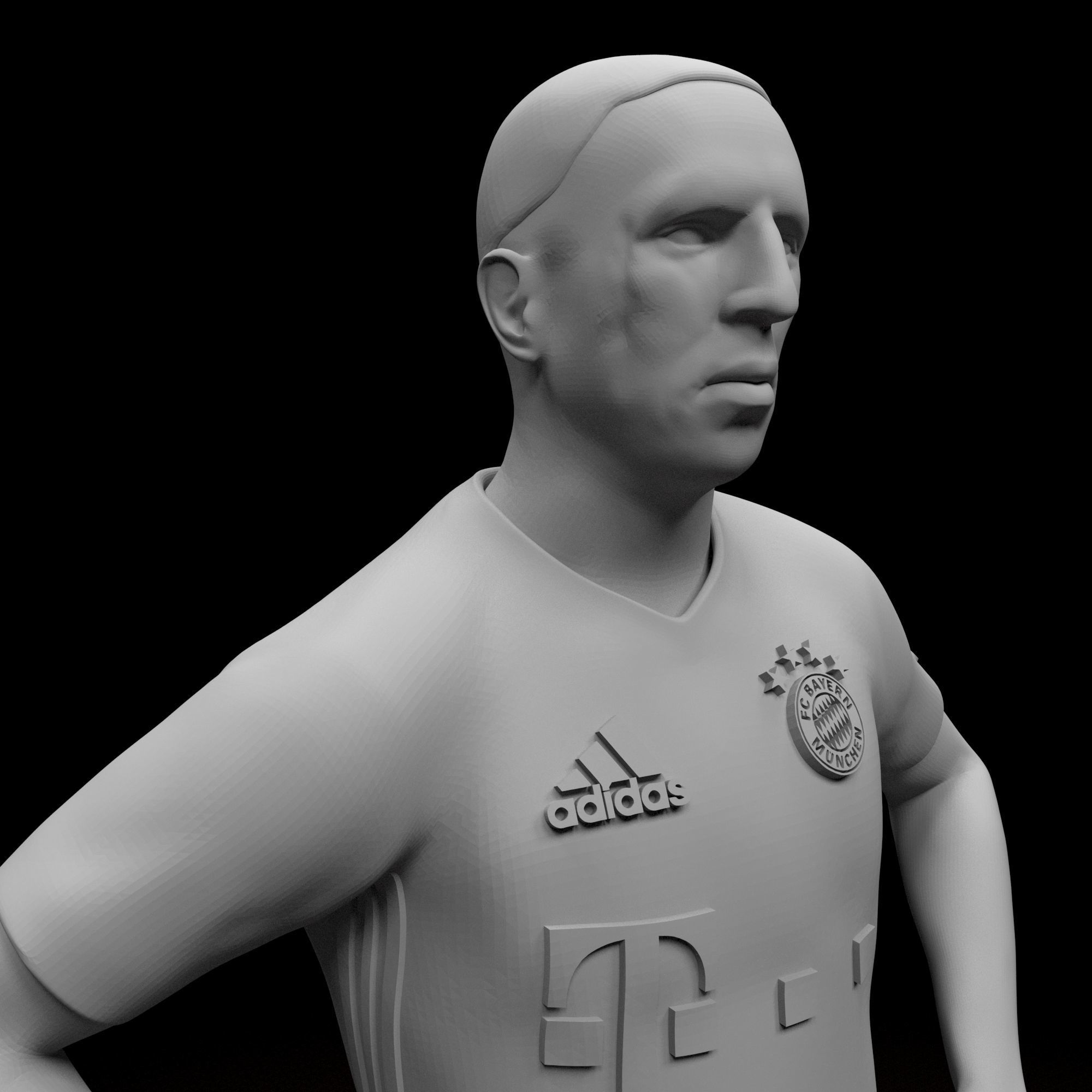 Ribery Bayern Munich Football Player STL files 3D print model 3D model ...