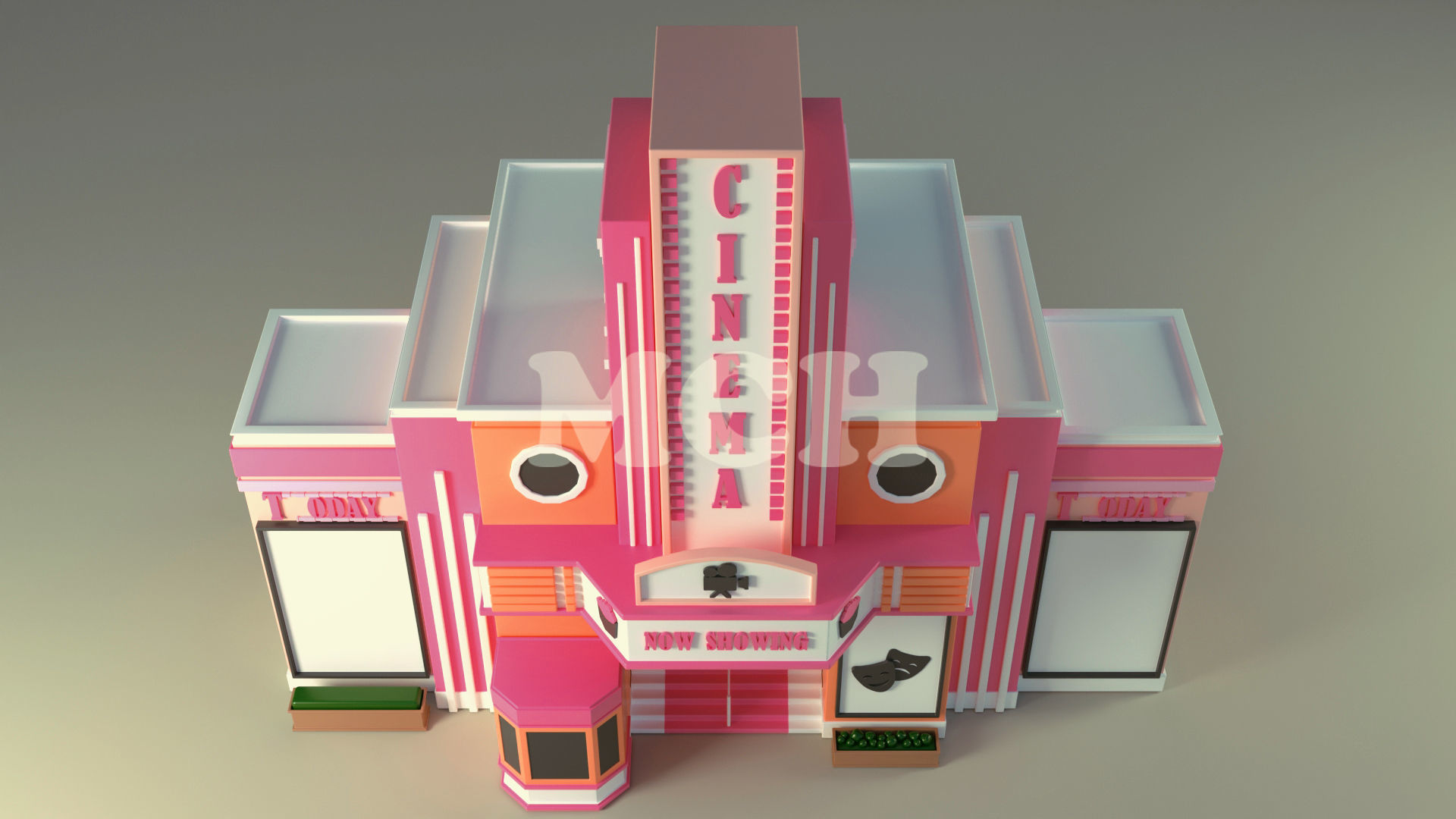 3D model Cinema movie theater VR / AR / low-poly | CGTrader