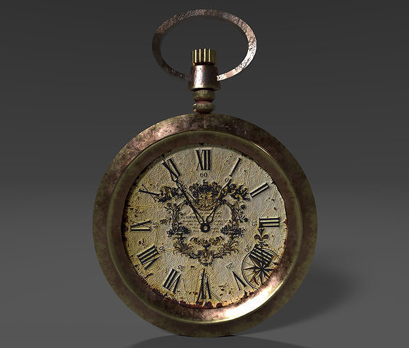 3D model Old pocket watch VR / AR / low-poly | CGTrader
