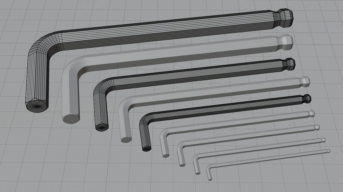 Hex keys 3D model | CGTrader