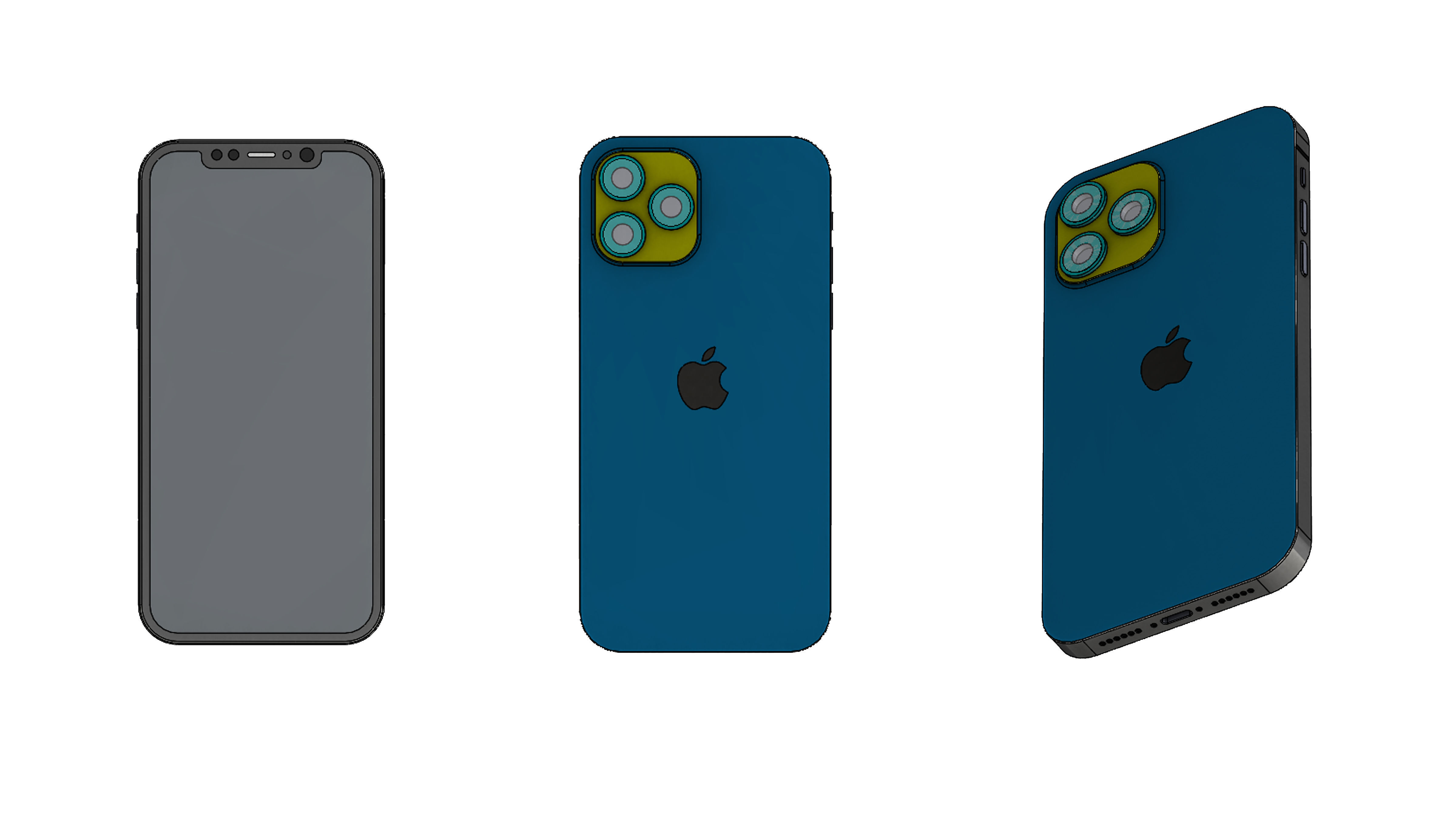 iPhone 12 Pro Real Life Scale 3D model 3D printable | CGTrader