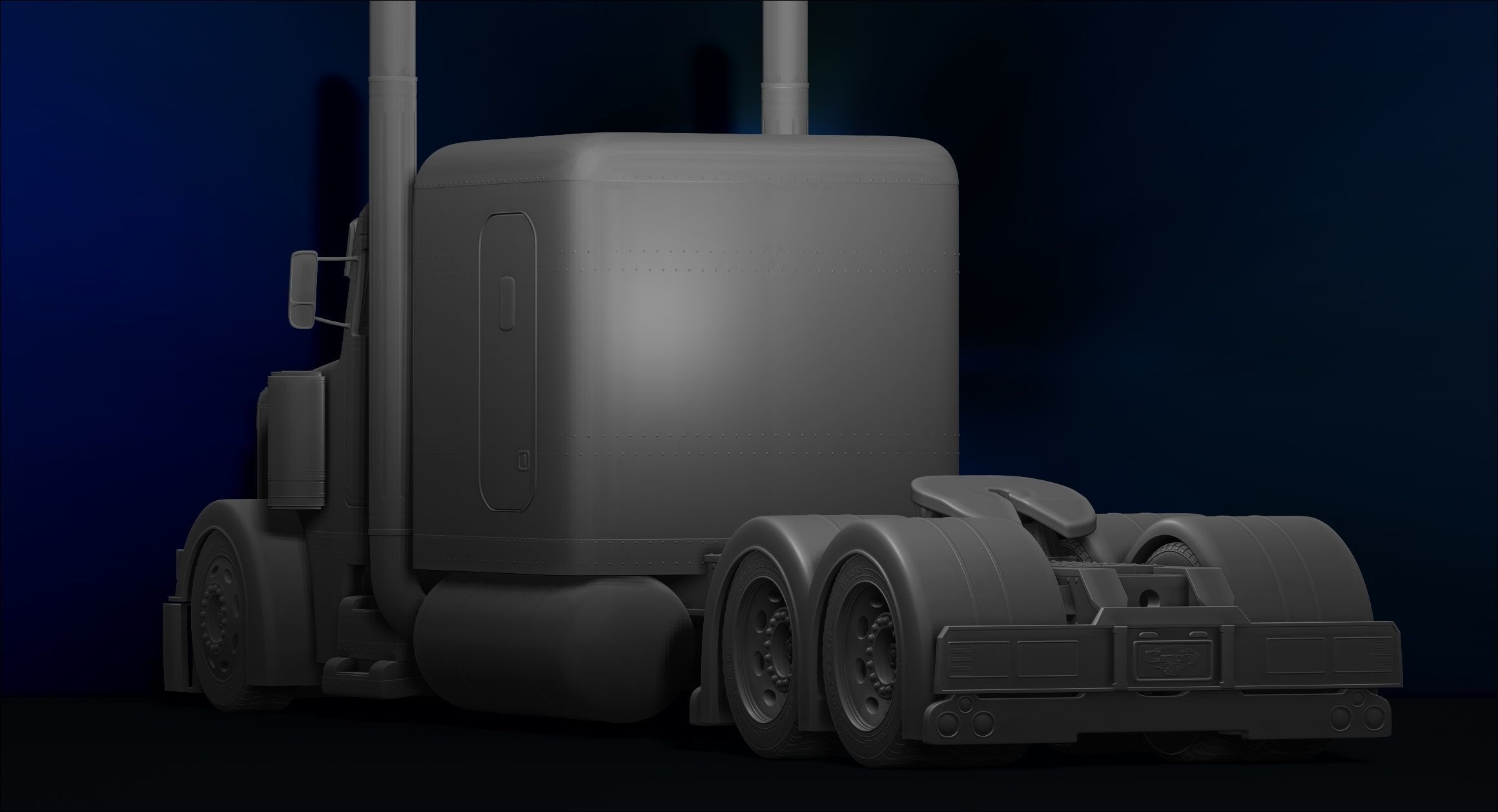 American truck Peterbilt custom File STL for 3D Printer 3D model 3D ...