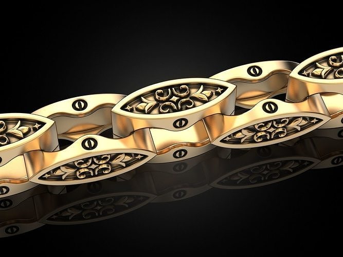 Link chain pattern 3D model 3D printable | CGTrader