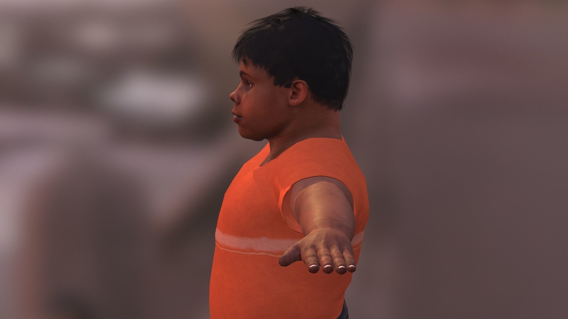 3D model Fat School Boy VR / AR / low-poly | CGTrader