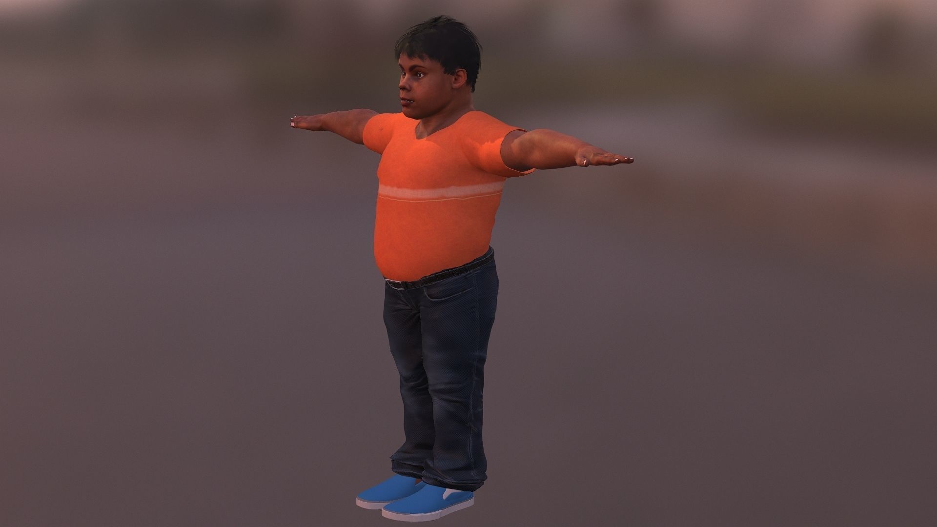 3D model Fat School Boy VR / AR / low-poly | CGTrader