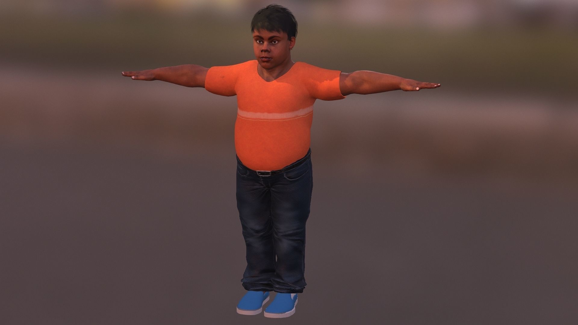 3D model Fat School Boy VR / AR / low-poly | CGTrader