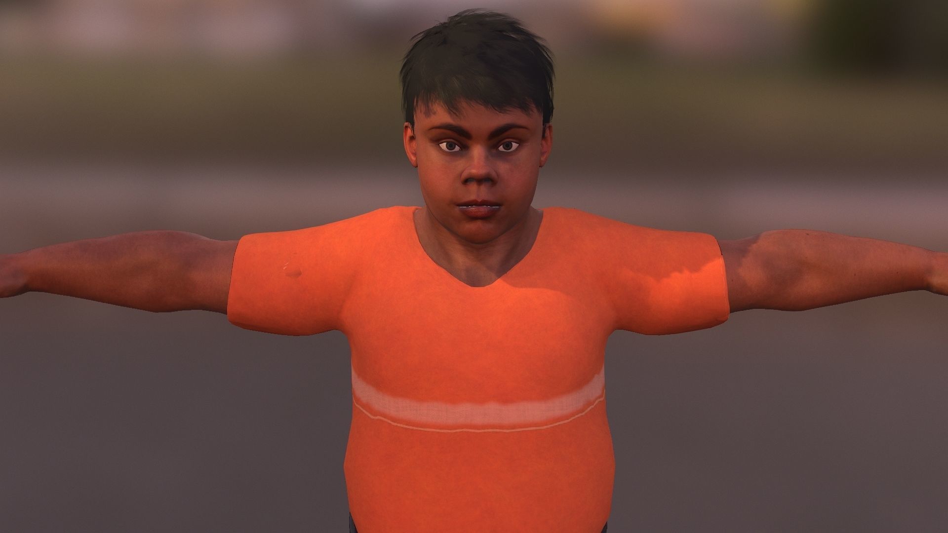 3D model Fat School Boy VR / AR / low-poly | CGTrader