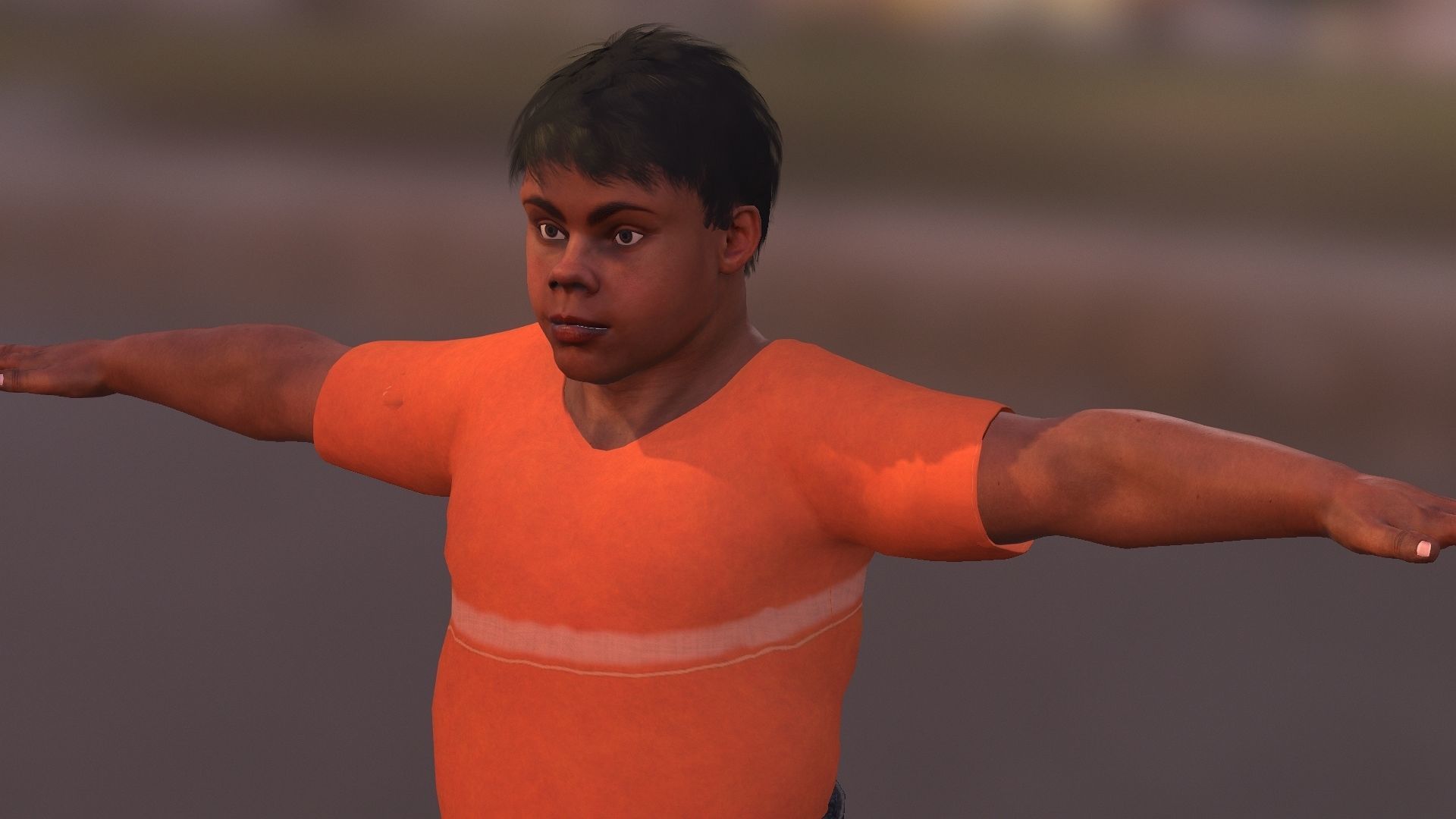 3D model Fat School Boy VR / AR / low-poly | CGTrader