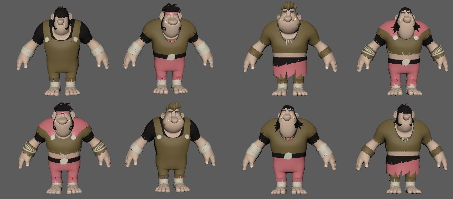 Fantastic Ogres 3D model rigged | CGTrader