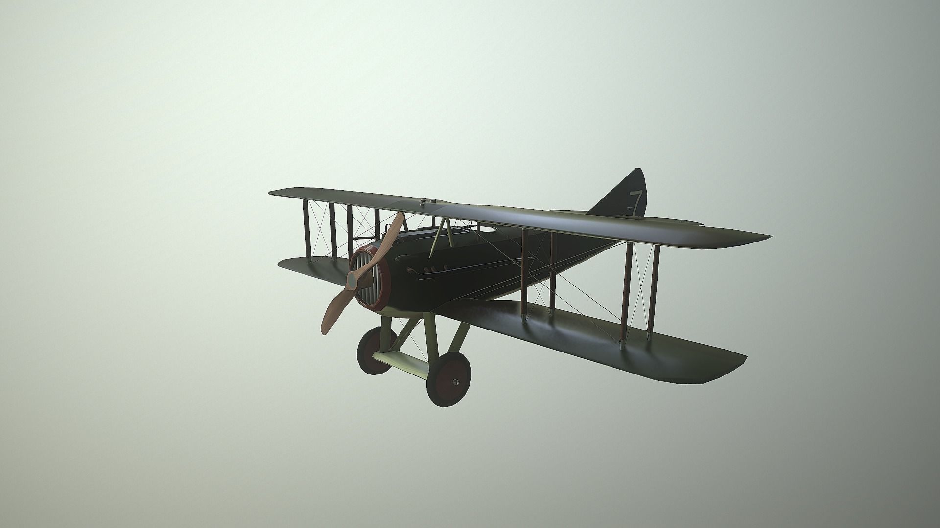 3D model WWI fighter SPAD XIII VR / AR / low-poly | CGTrader