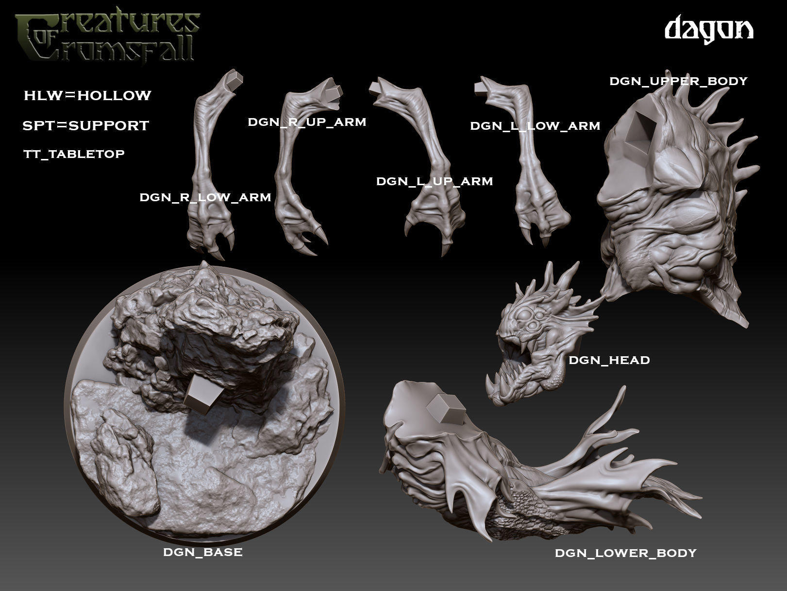 Dagon 3D model 3D printable | CGTrader