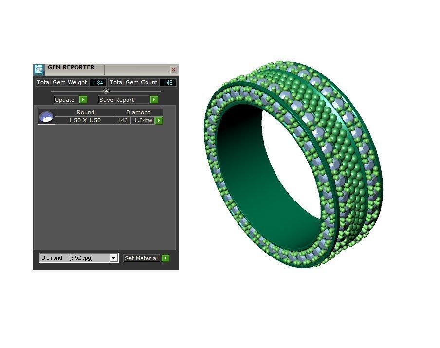 Wedding Set Ring Women Men Ring CAD Design-PSJM001V9 3D model 3D ...