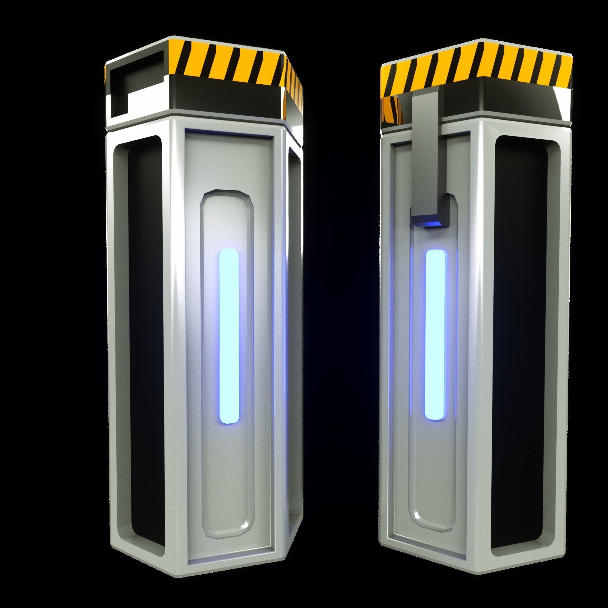 3D model Low poly battery capsule sci fi VR / AR / low-poly | CGTrader