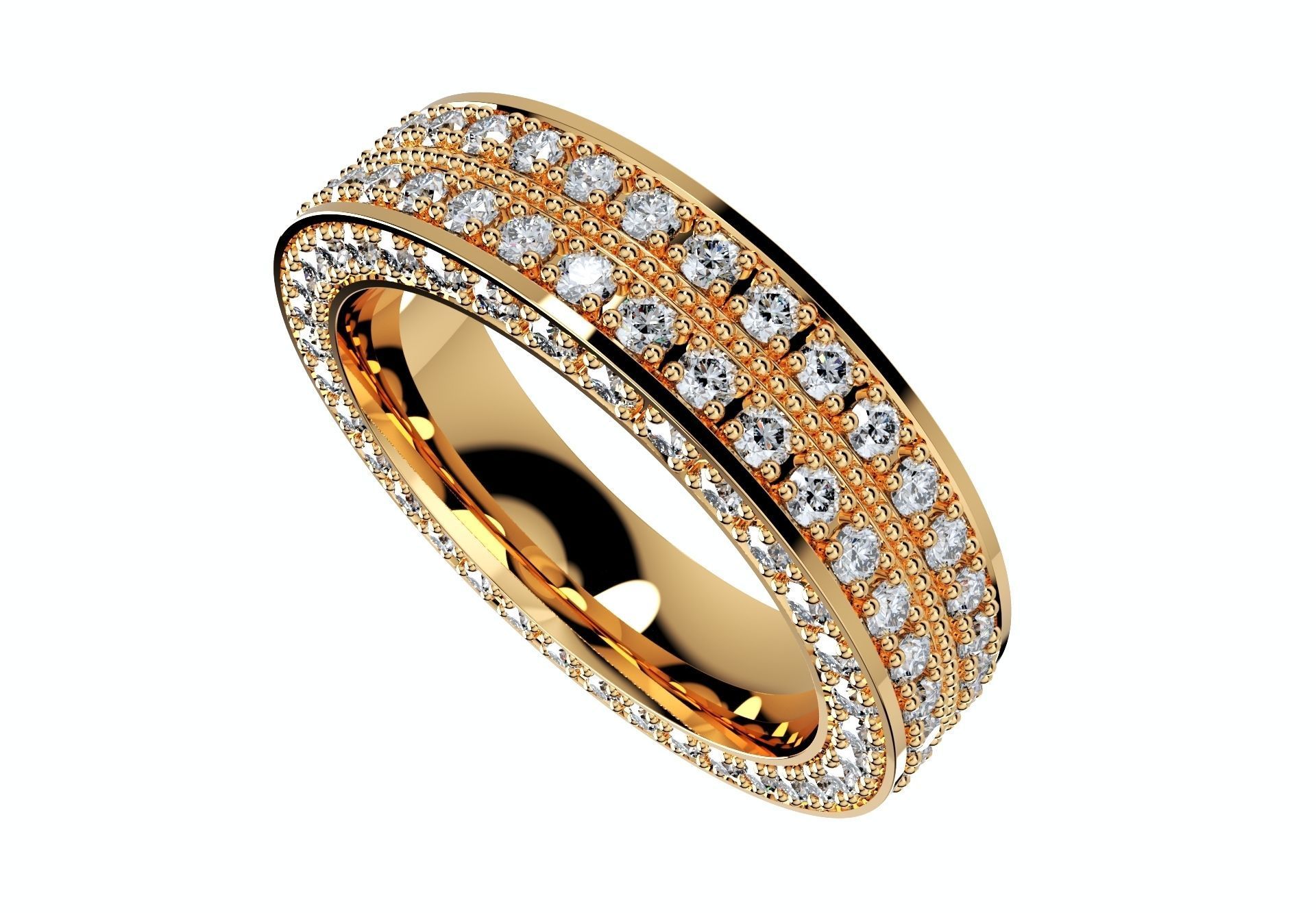 Wedding Set Ring Women Men Ring CAD Design-PSJM001V13 3D model 3D ...