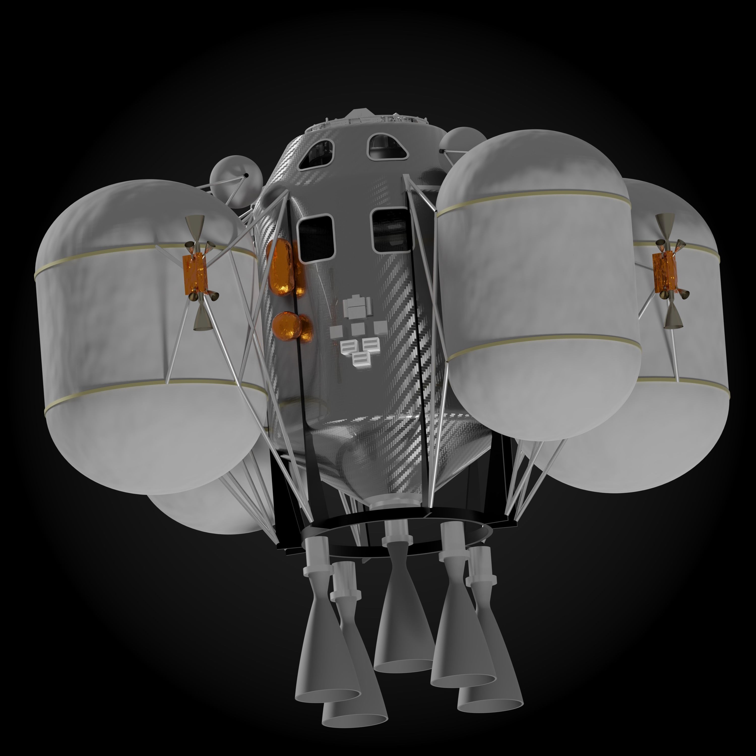 2-stage Mars Ascent Vehicle 3D model | CGTrader