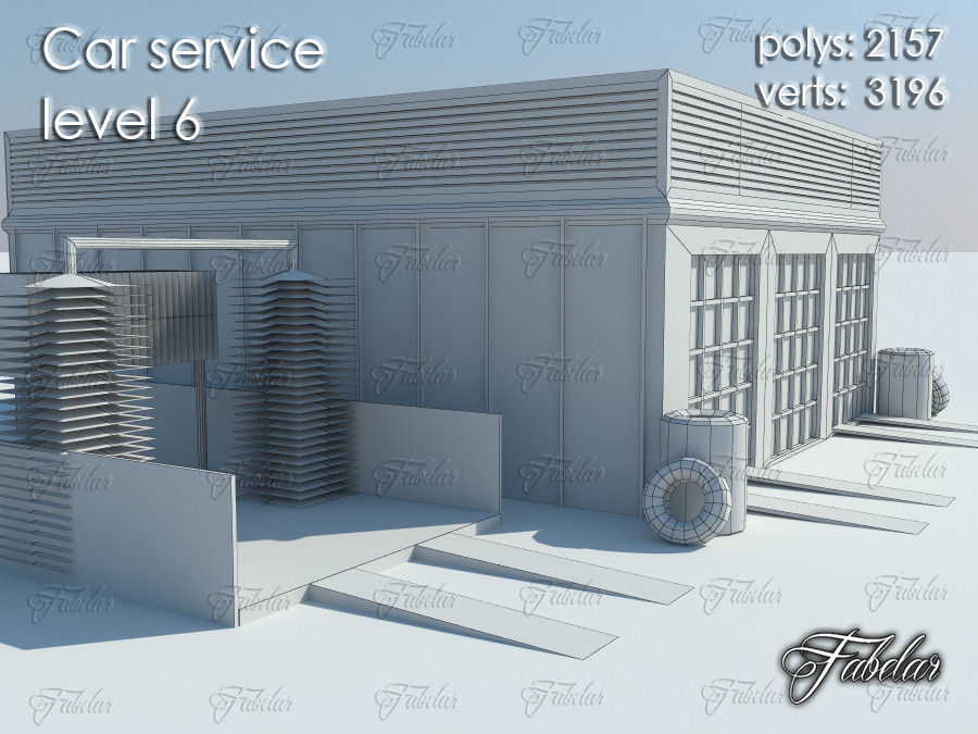 3D model CAR SERVICE all 10 levels VR / AR / low-poly | CGTrader
