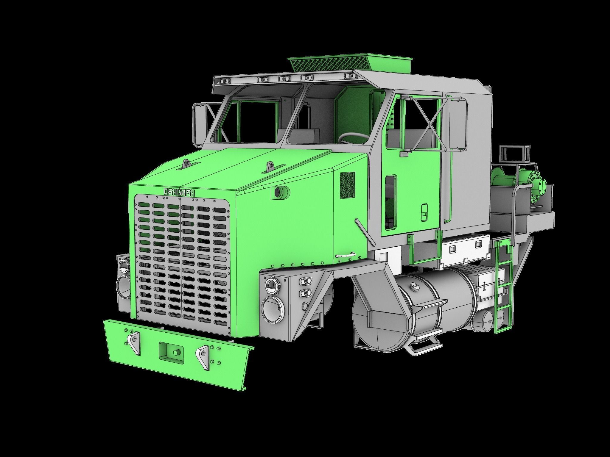 Oshkosh M1070 Army tank STL 3D model 3D printable | CGTrader