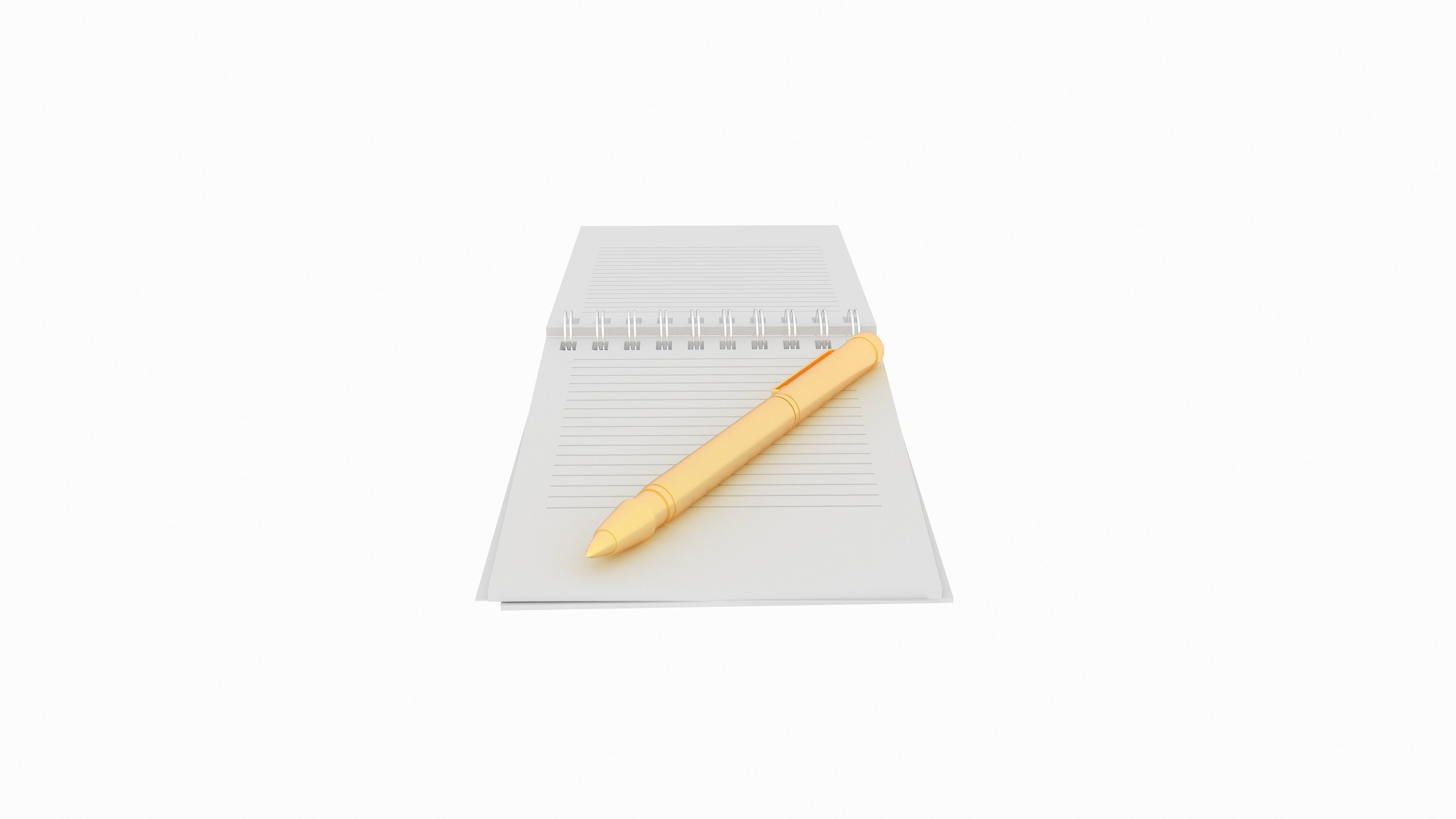 Notepadl001 notebook with pen 3D model | CGTrader