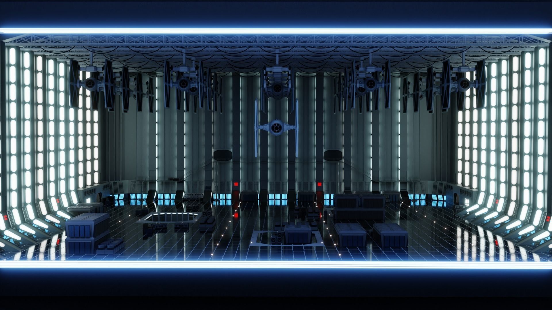 Imperial Star Destroyer Hangar 3D model | CGTrader