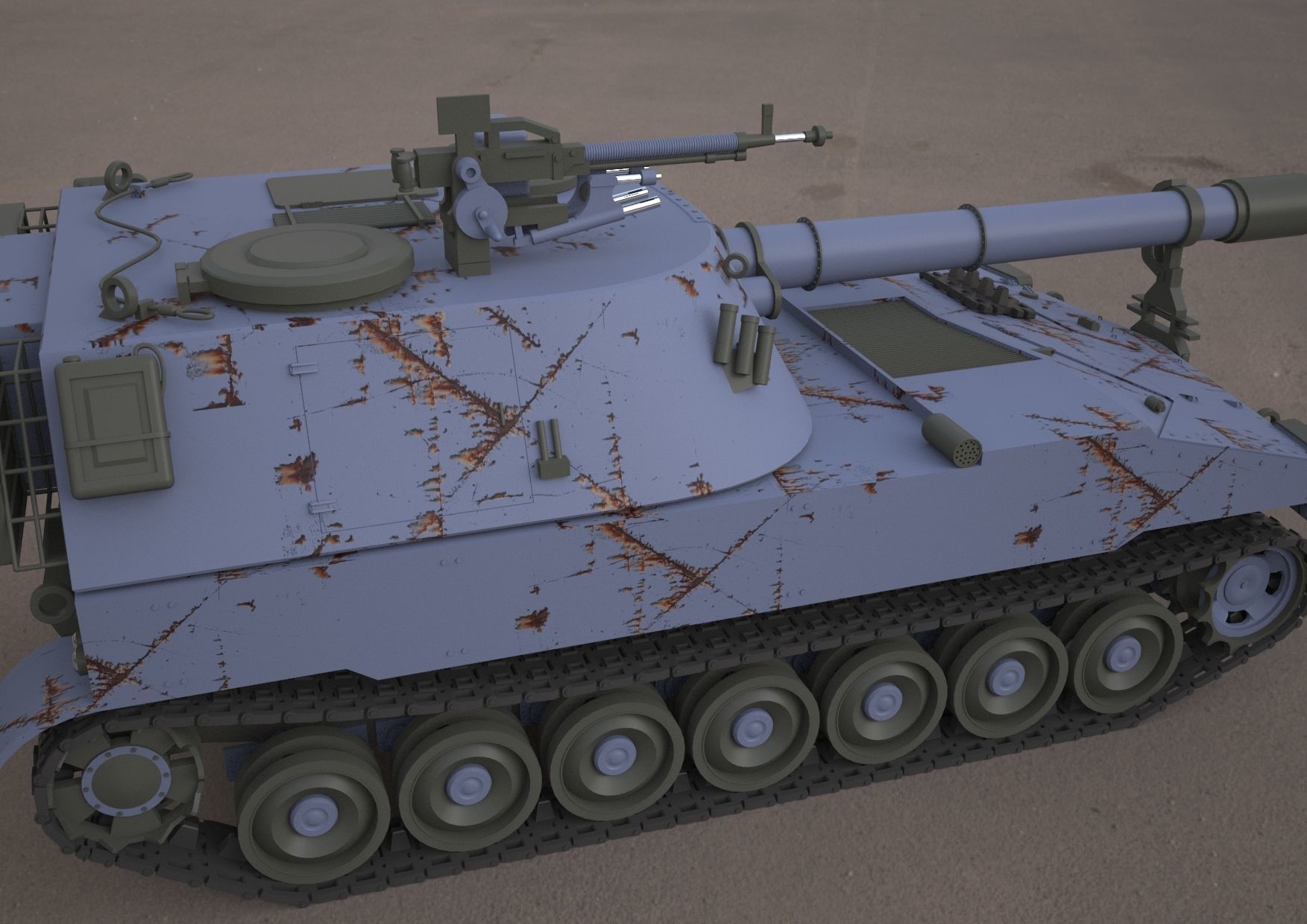 m109 howitzer 155mm tank 3D model | CGTrader