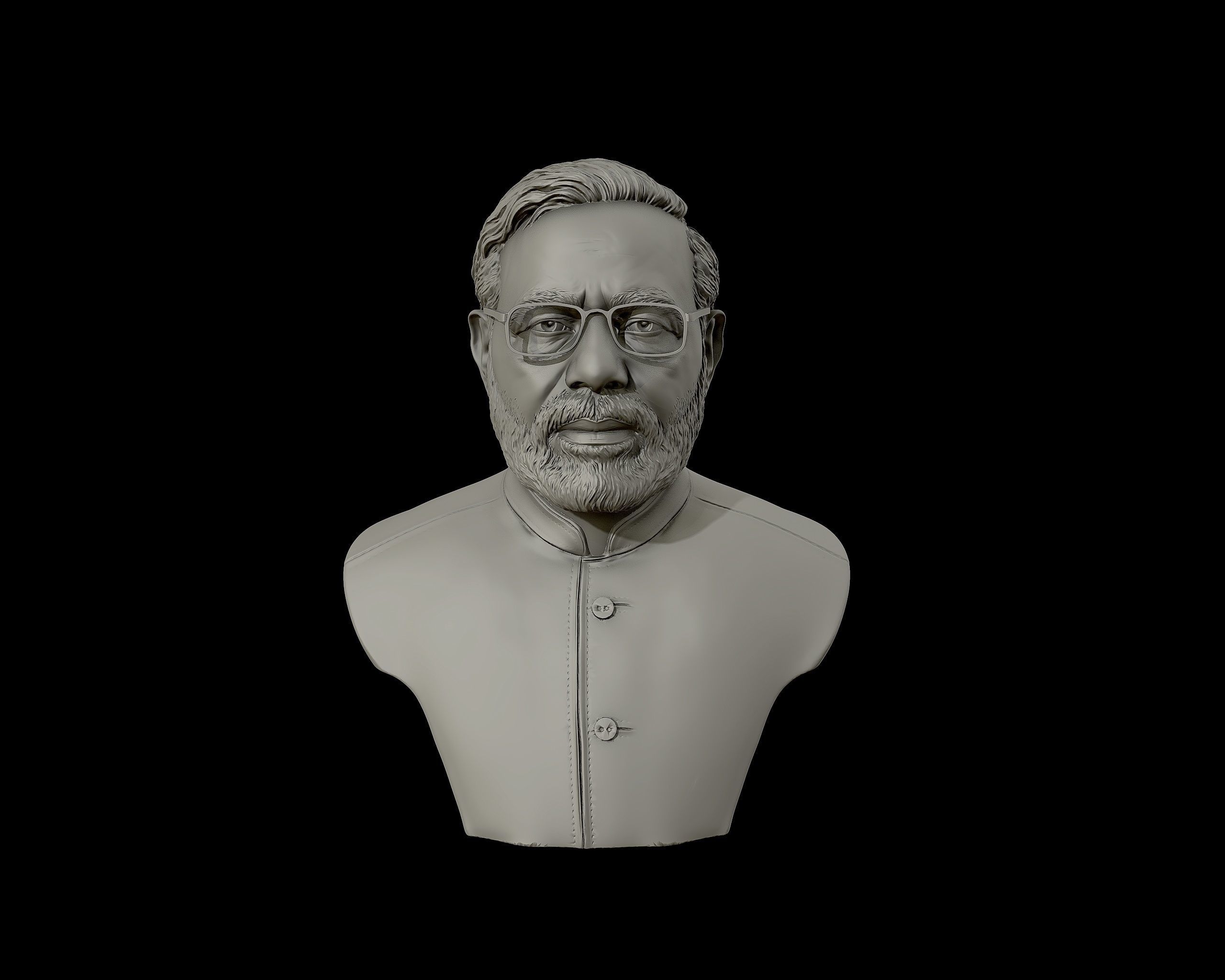 Narendra Modi 3D Portrait sculpture 3D model 3D printable | CGTrader