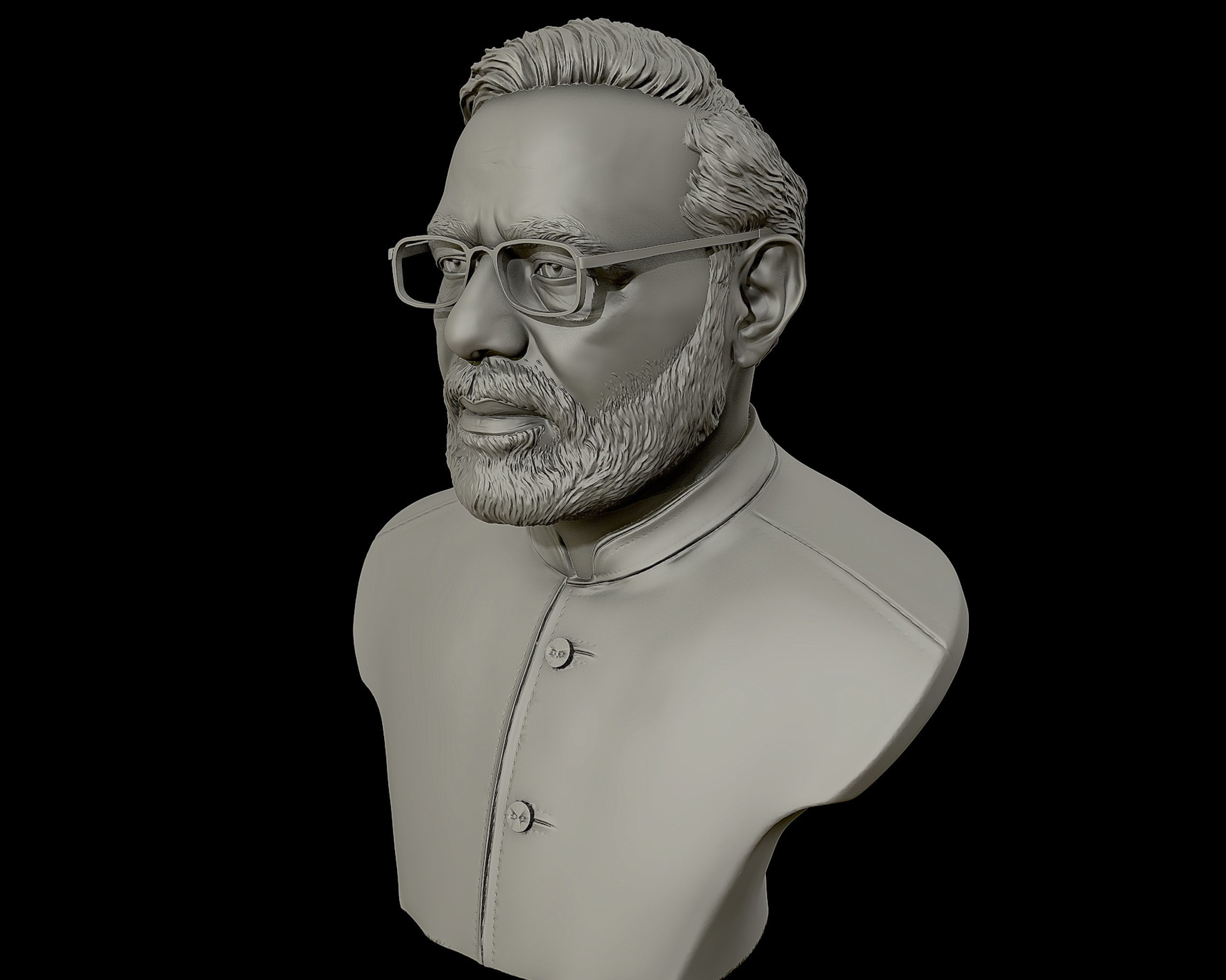 Narendra Modi 3D Portrait sculpture 3D model 3D printable | CGTrader