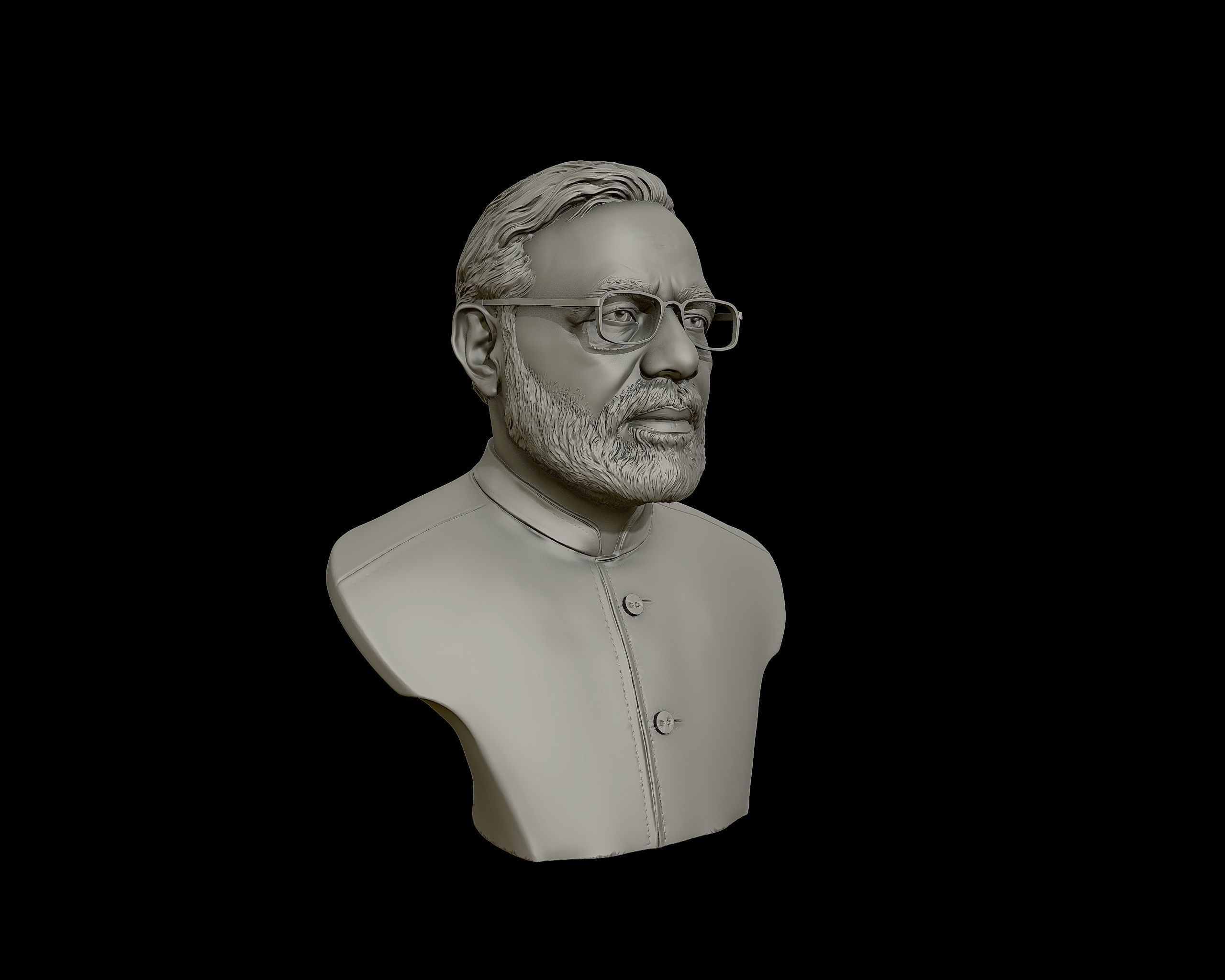 Narendra Modi 3D Portrait sculpture 3D model 3D printable | CGTrader