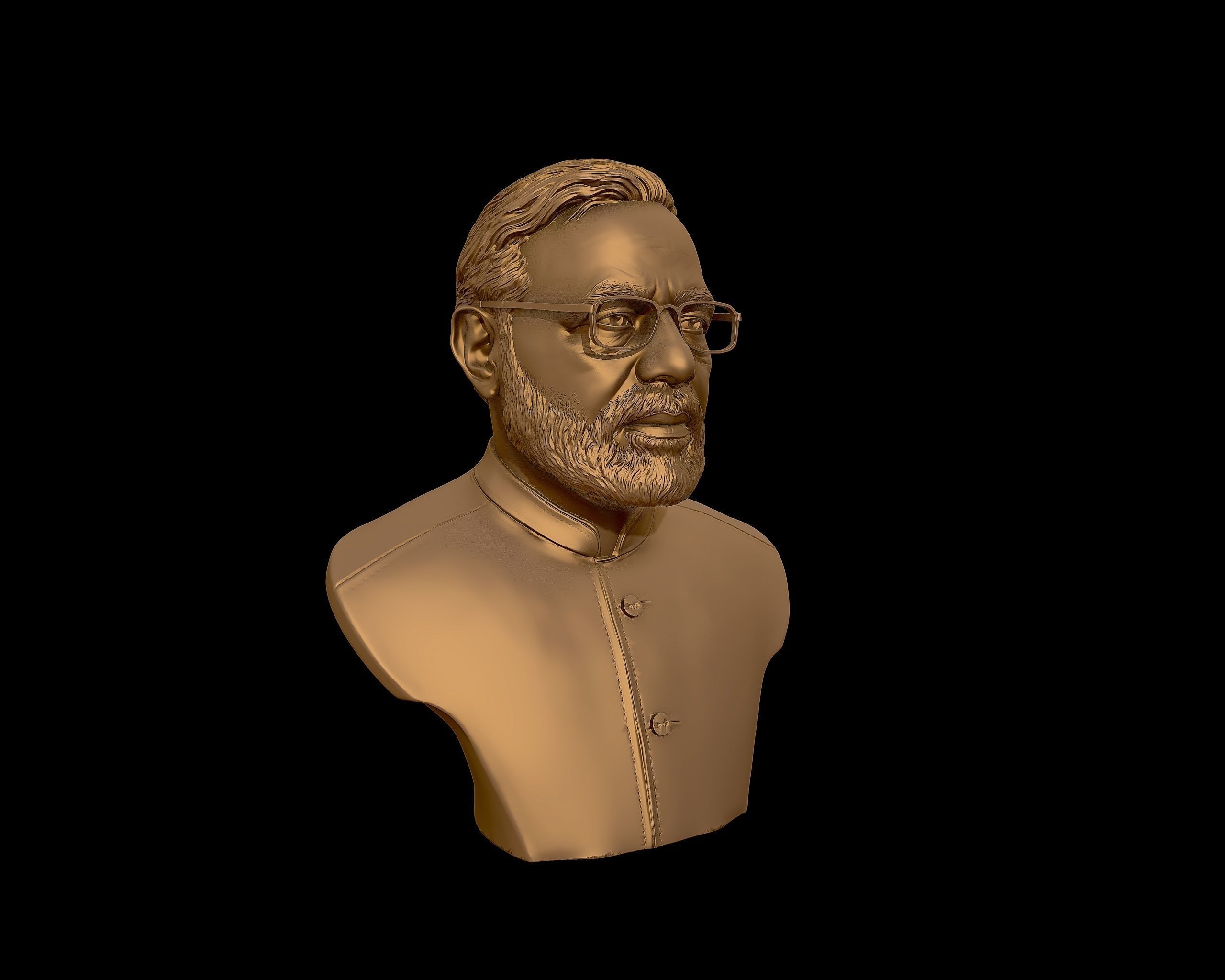 Narendra Modi 3D Portrait sculpture 3D model 3D printable | CGTrader