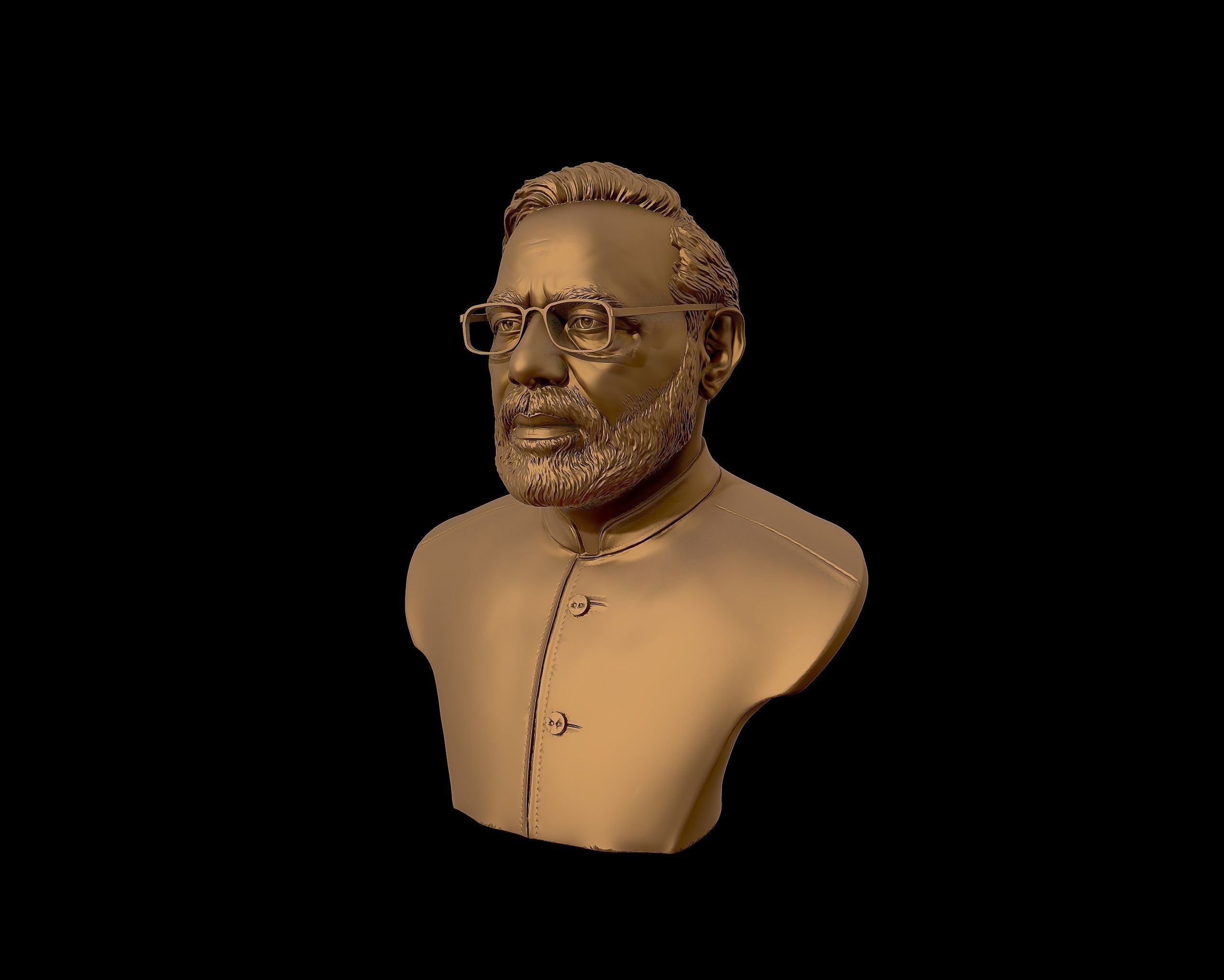 Narendra Modi 3D Portrait sculpture 3D model 3D printable | CGTrader