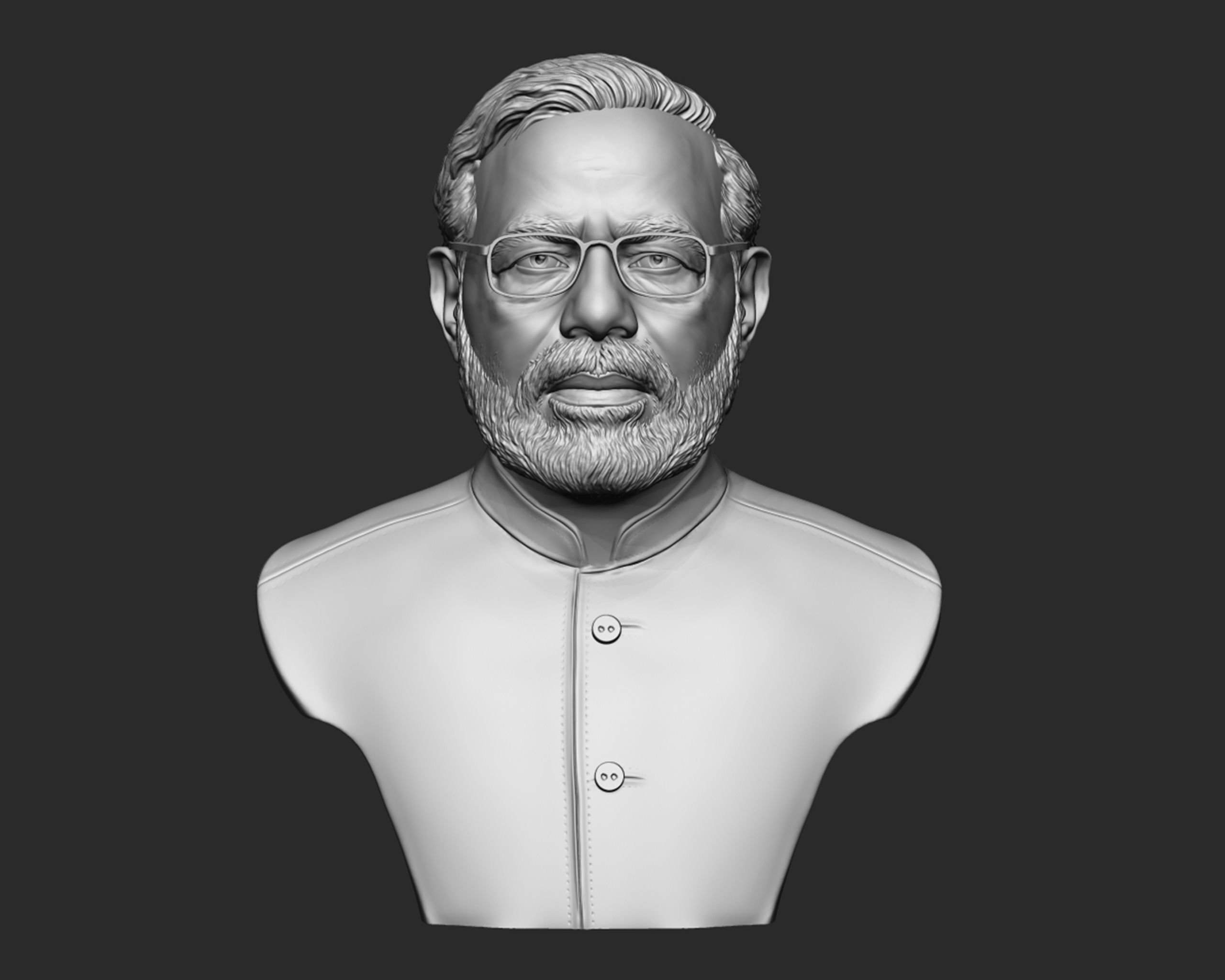 Narendra Modi 3D Portrait sculpture 3D model 3D printable | CGTrader