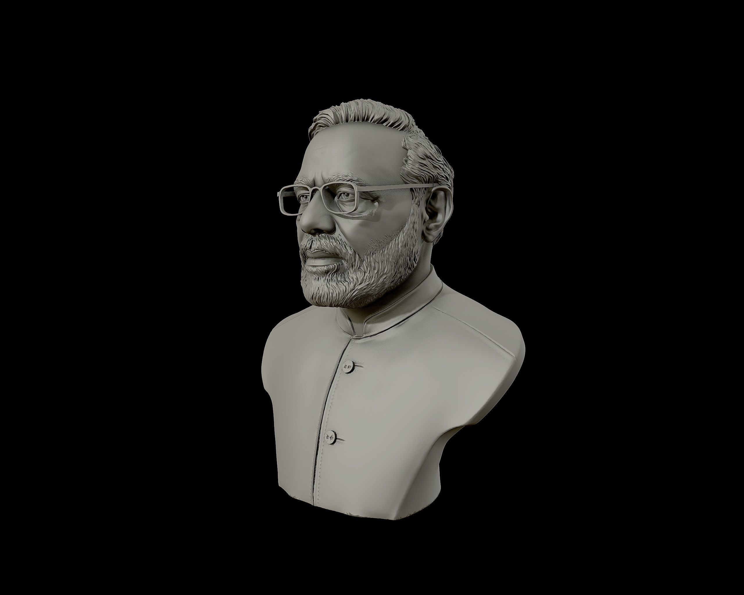Narendra Modi 3D Portrait sculpture 3D model 3D printable | CGTrader