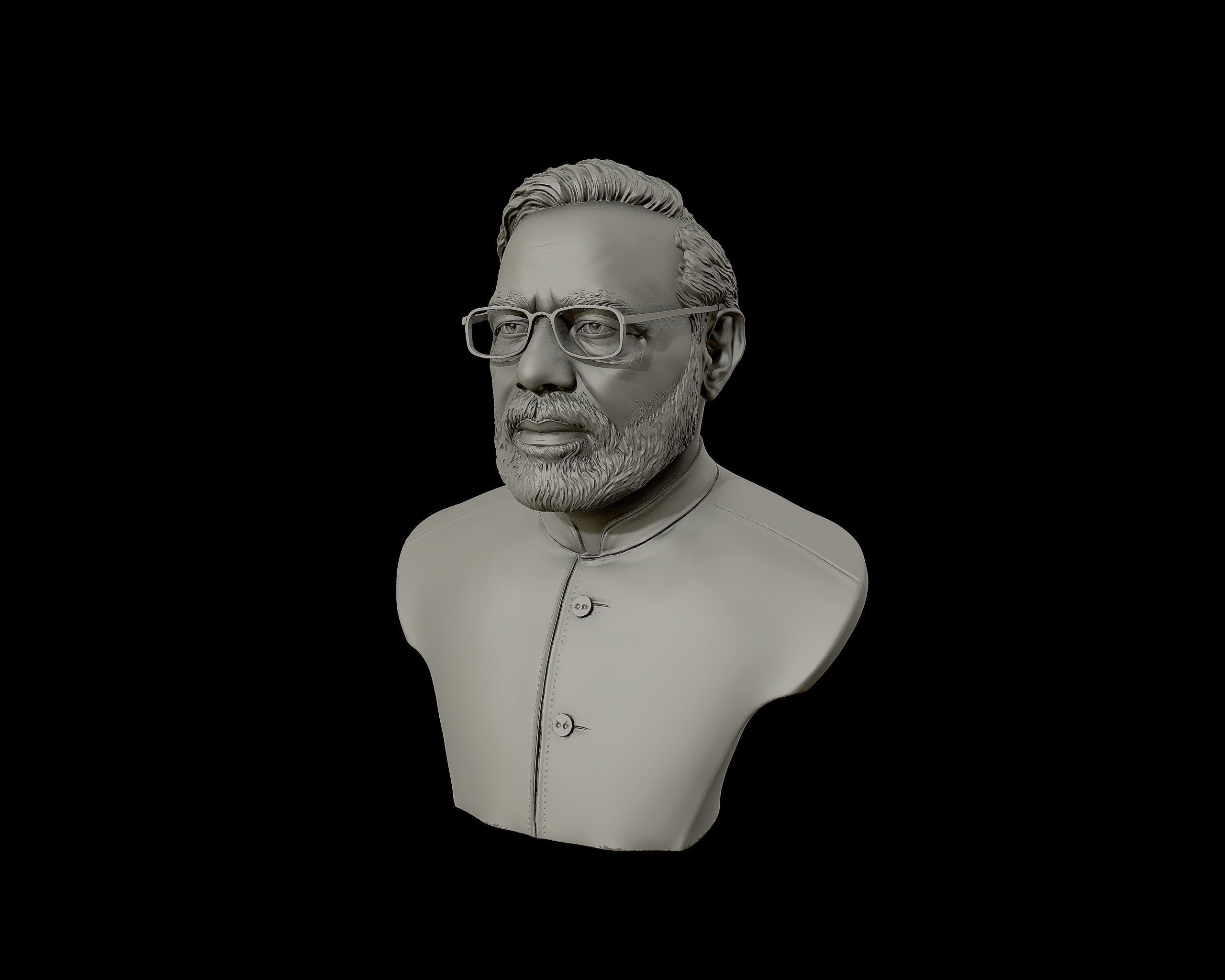 Narendra Modi 3D Portrait sculpture 3D model 3D printable | CGTrader