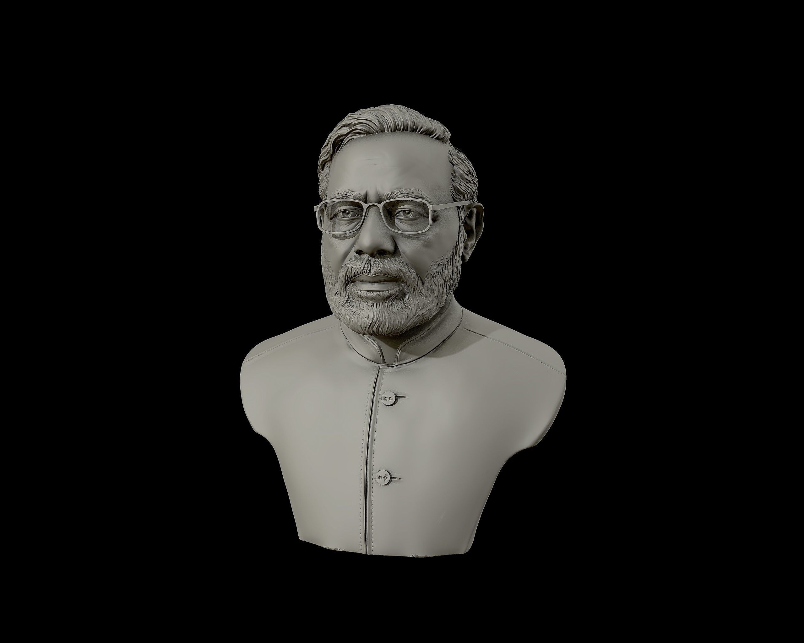 Narendra Modi 3D Portrait sculpture 3D model 3D printable | CGTrader
