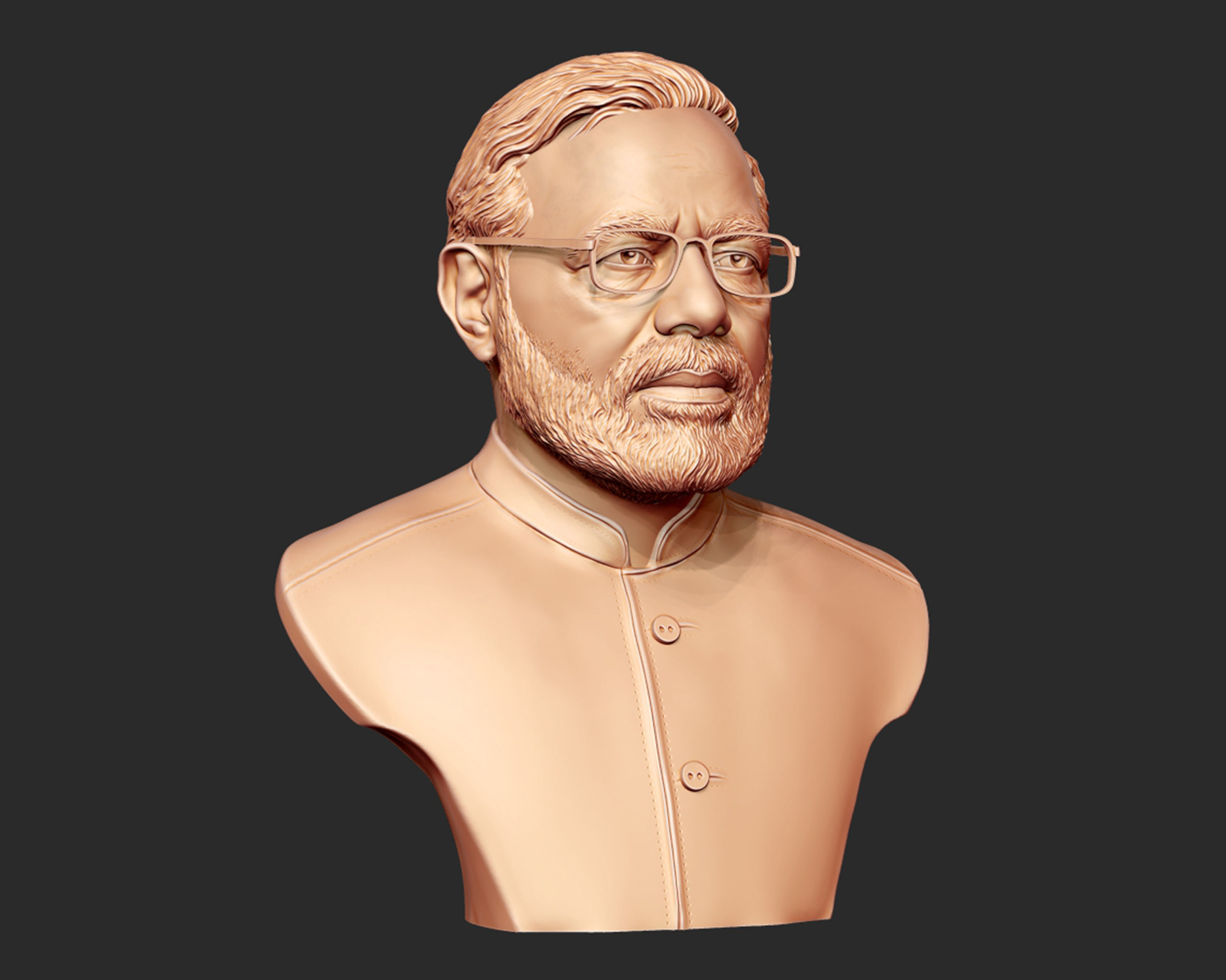 Narendra Modi 3D Portrait sculpture 3D model 3D printable | CGTrader