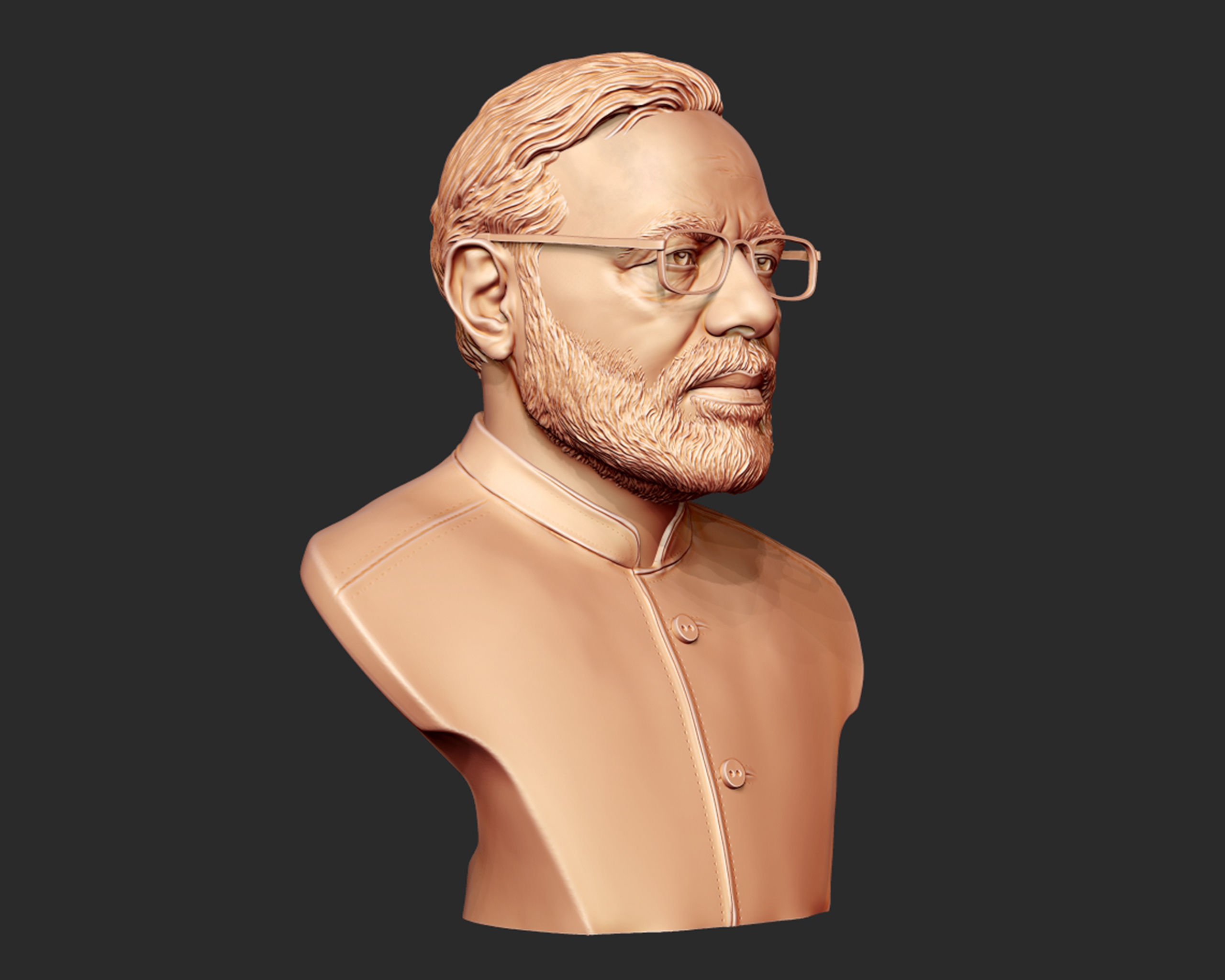 Narendra Modi 3D Portrait sculpture 3D model 3D printable | CGTrader